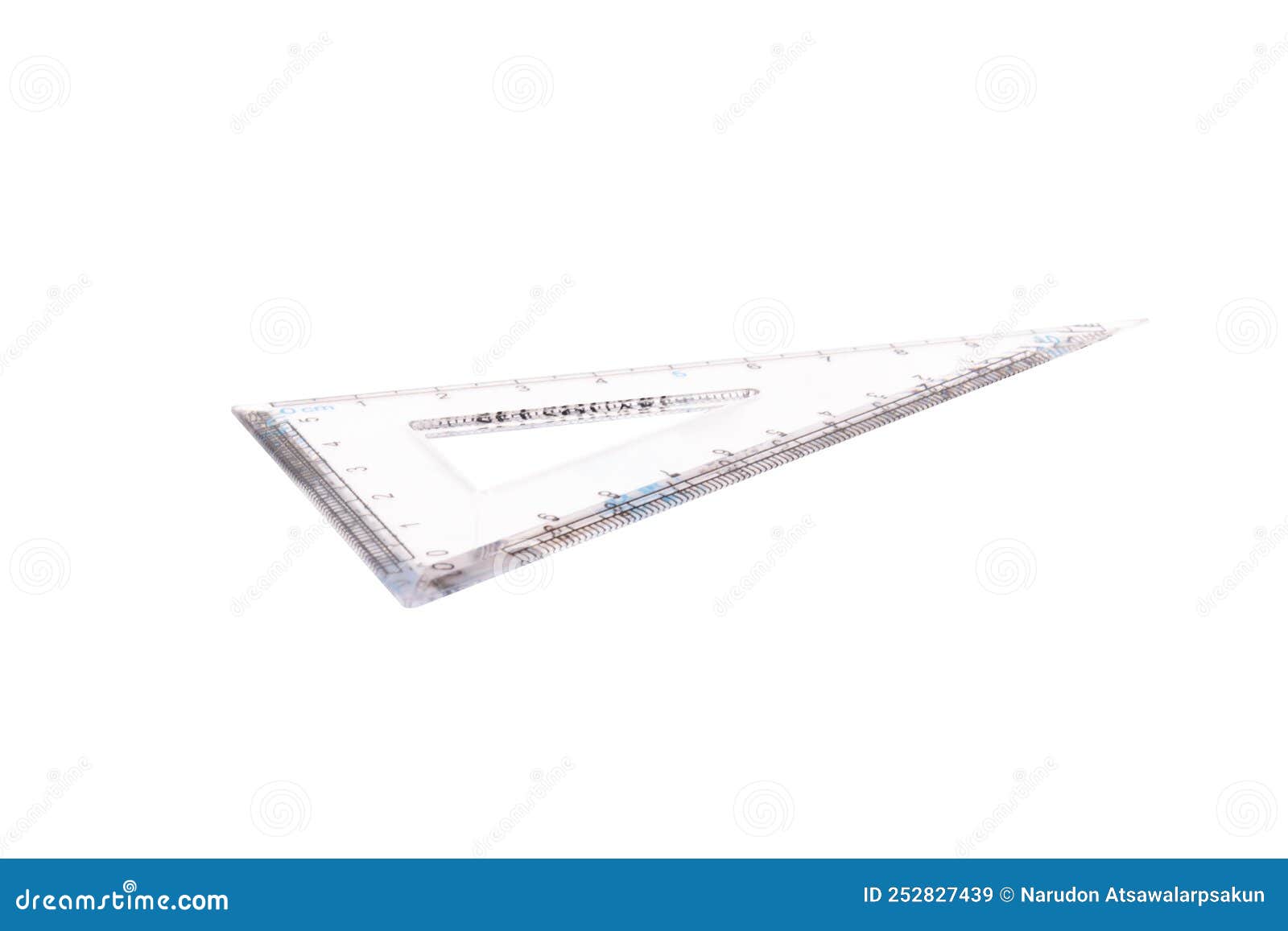 Regla Triangular Aislada En Fondo Blanco Imagen de archivo - Imagen de ...
