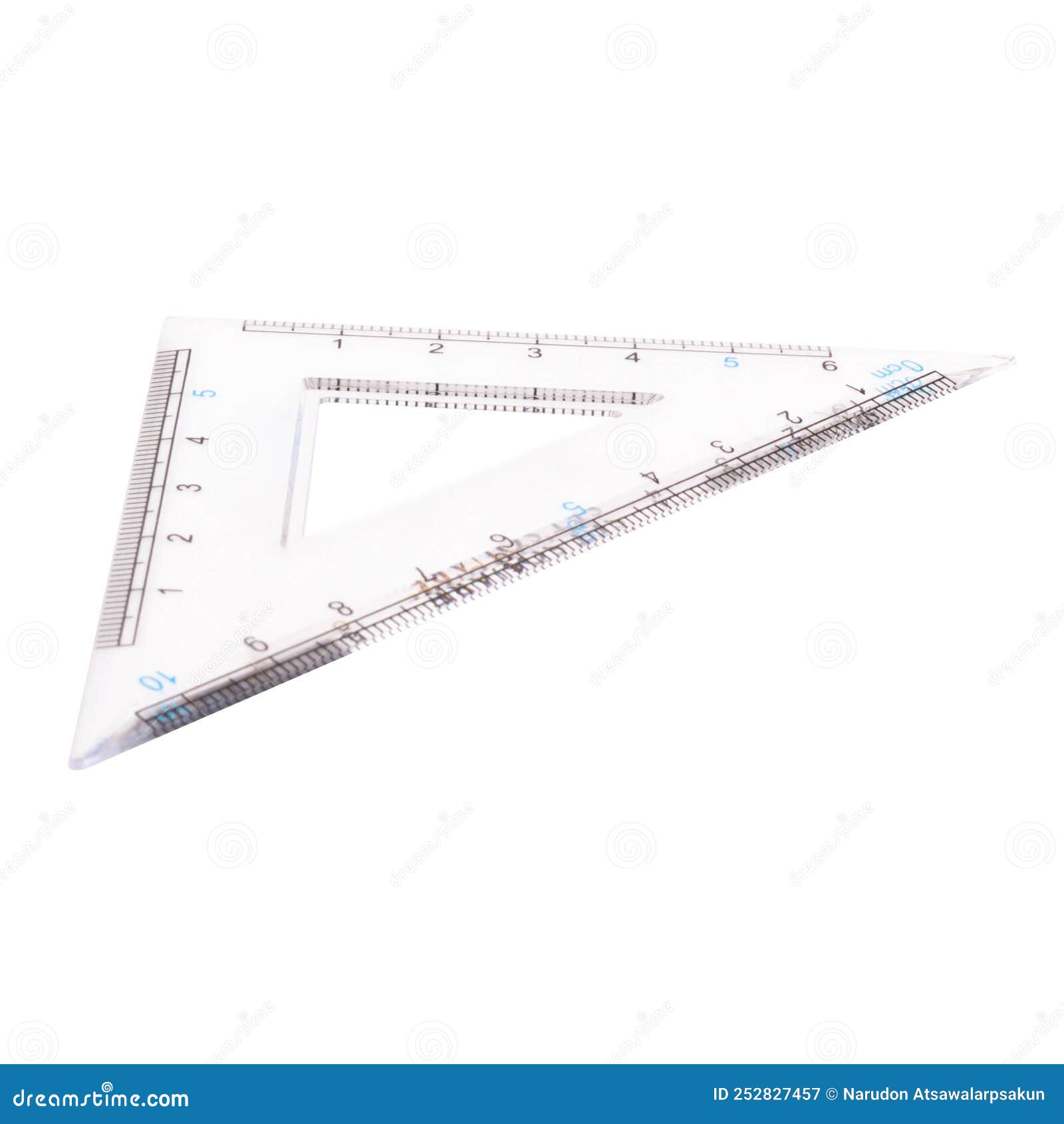 Regla Triangular Aislada En Fondo Blanco Imagen de archivo - Imagen de ...