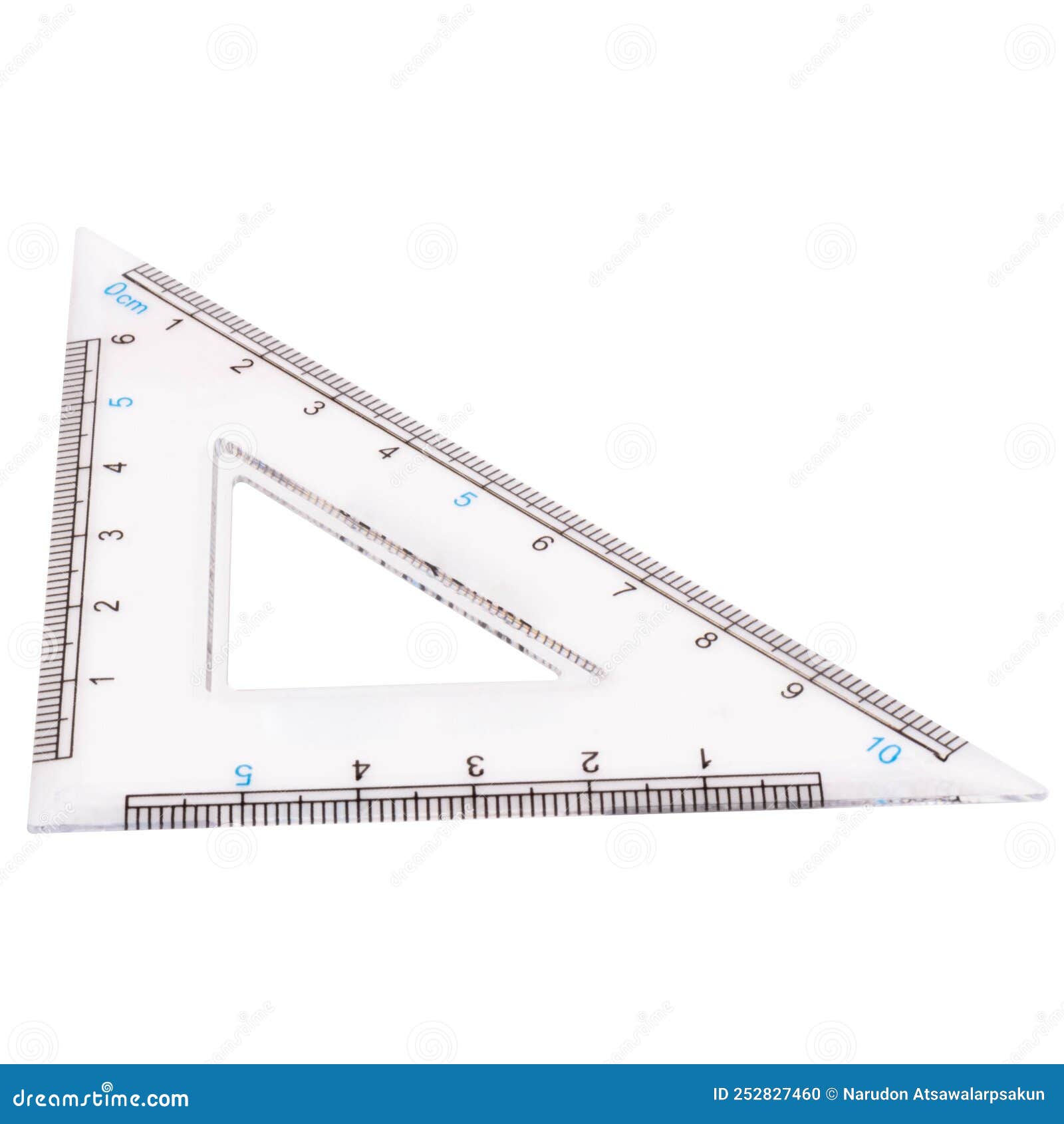 Regla Triangular Aislada En Fondo Blanco Foto de archivo - Imagen de ...