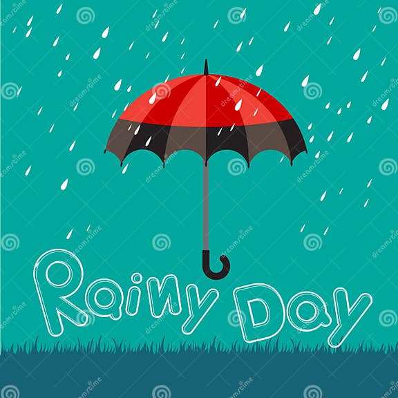 Regnerischer Tag vektor abbildung. Illustration von ikone - 74544712