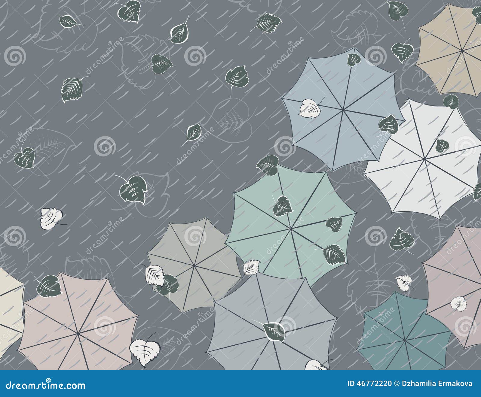 Regnerisches Wetter vektor abbildung. Illustration von oberseite - 46772220