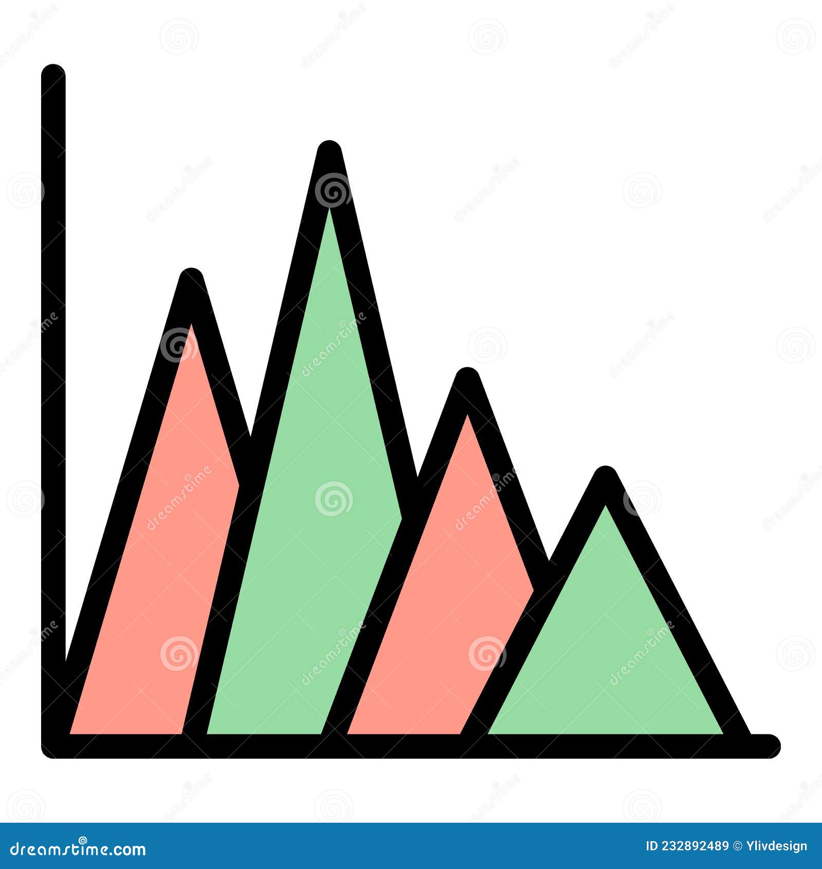Regression Analysis Icon With Graph Vector Illustration | CartoonDealer ...