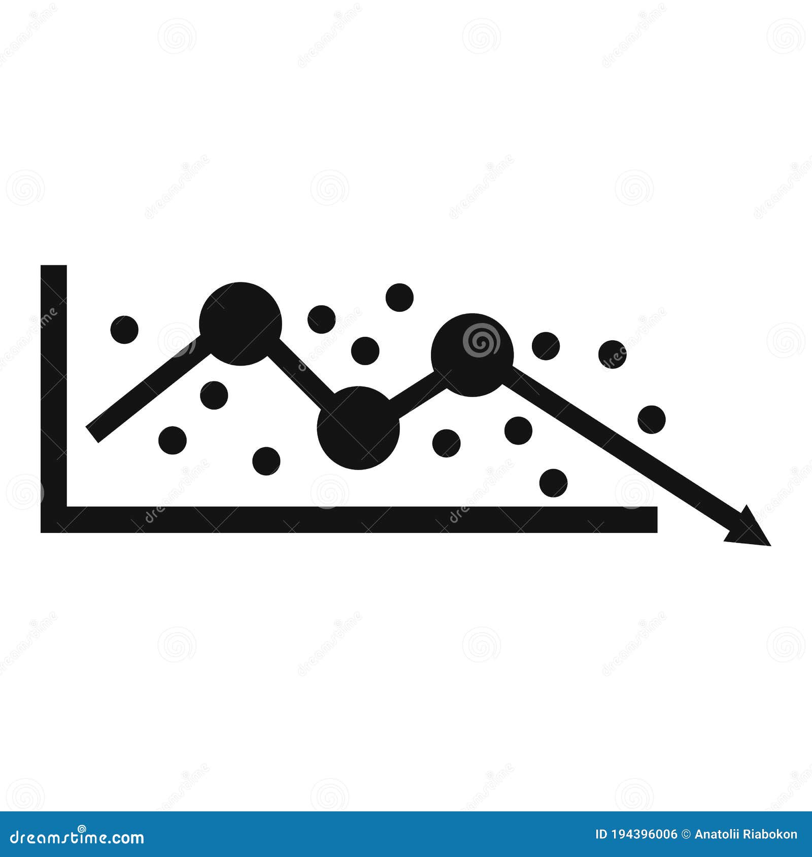 Regression Data Icon, Simple Style Stock Vector - Illustration of ...