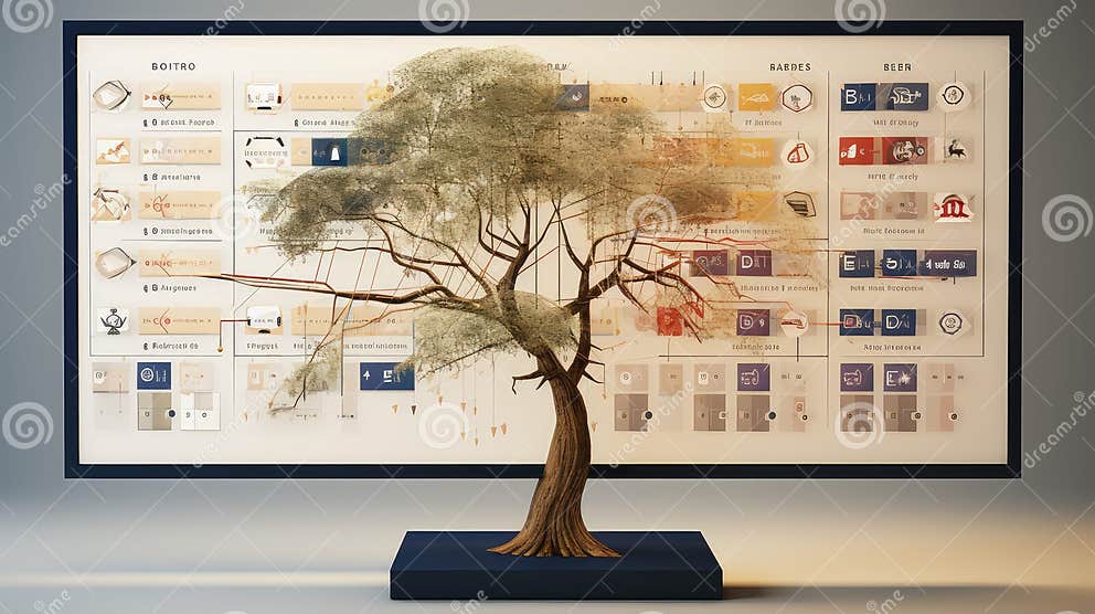 Regression decision tree stock illustration. Illustration of leaf ...