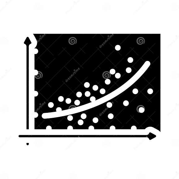 Regression Graph Machine Learning Glyph Icon Vector Illustration Stock ...
