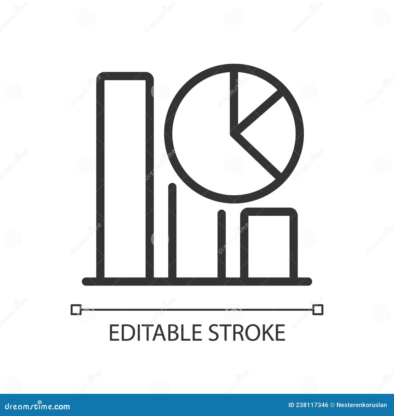 Linear Regression Icon Color Illustration Royalty-Free Cartoon ...