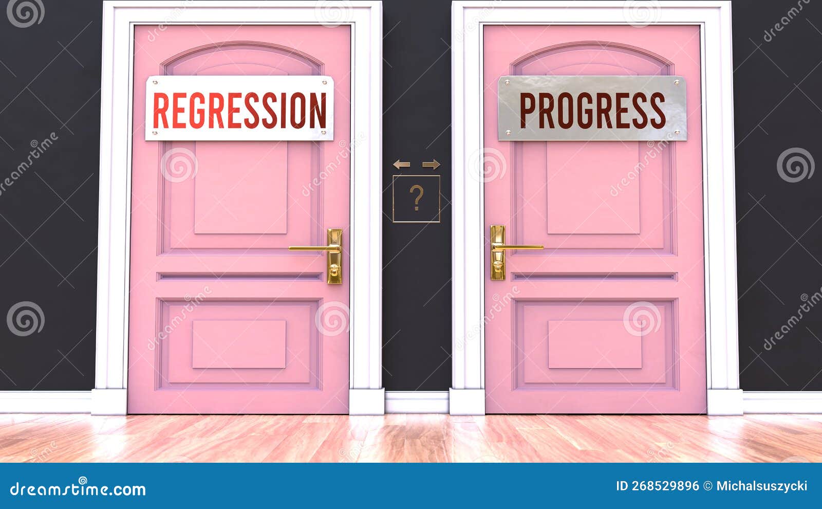 Regression or Progress - Making a Choice Stock Illustration ...