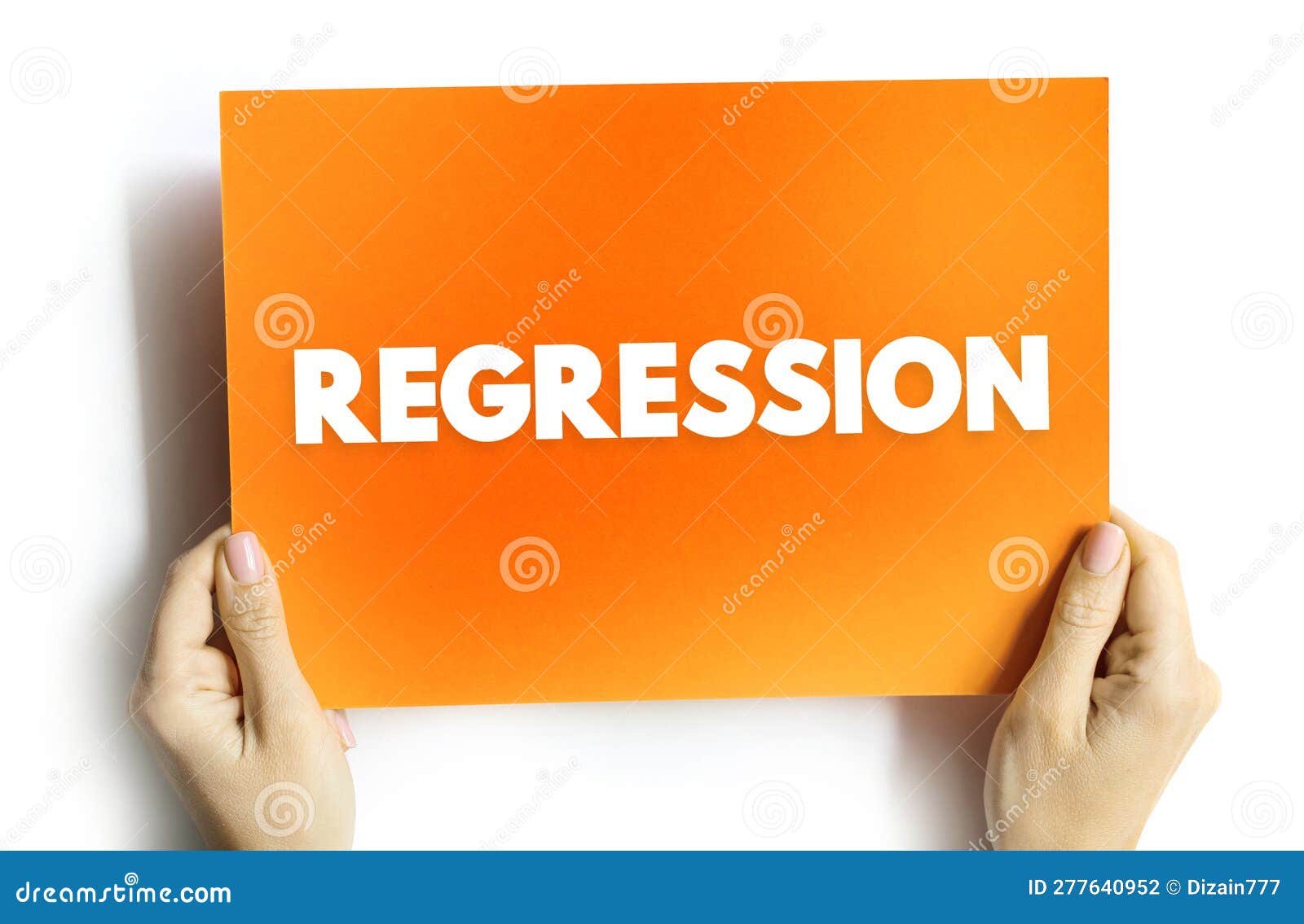Regression is a Set of Statistical Processes, Text Concept on Card ...