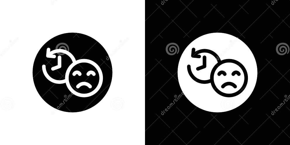 Regret Expression Icon Logo Set Vector Stock Vector - Illustration of ...