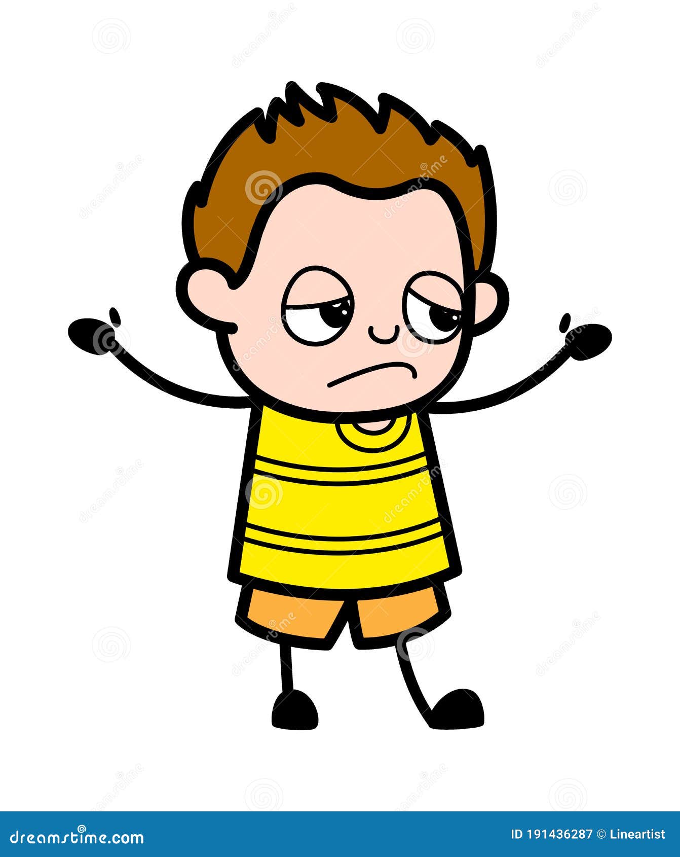 Regret Young Boy Cartoon stock illustration. Illustration of male ...