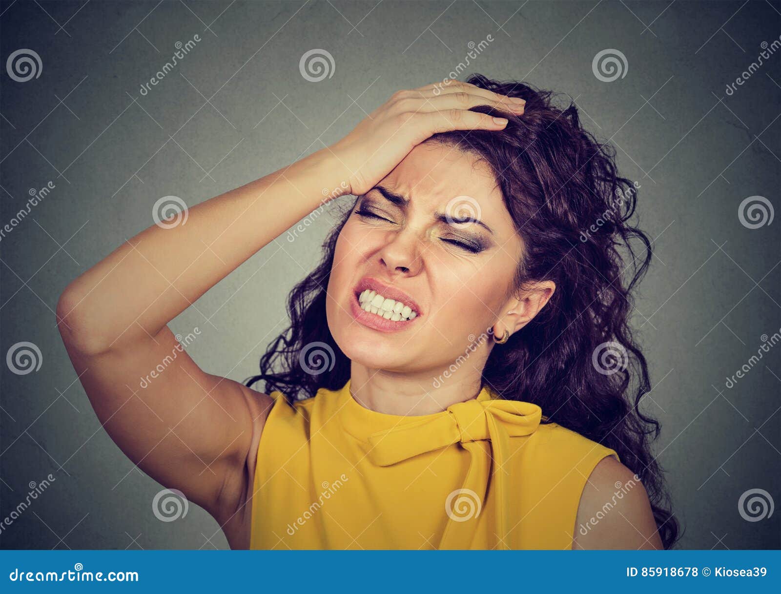 Regretful Young Woman Made Mistake Stock Photo - Image of face ...