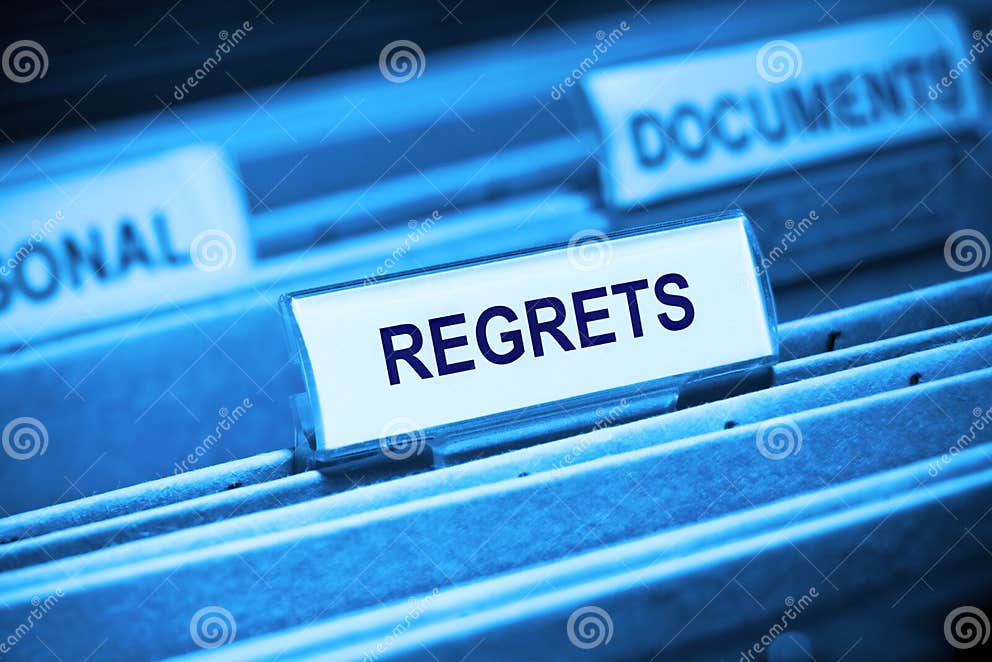 Regrets Remorse Memories Past Stock Image - Image of living, filing ...