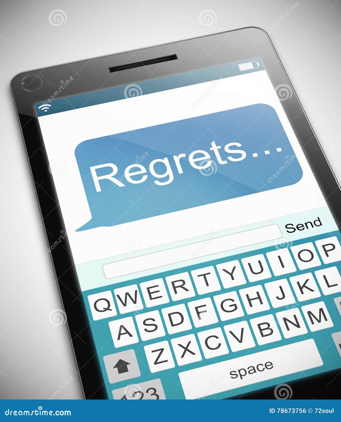 Regrets message concept. stock illustration. Illustration of messaging ...
