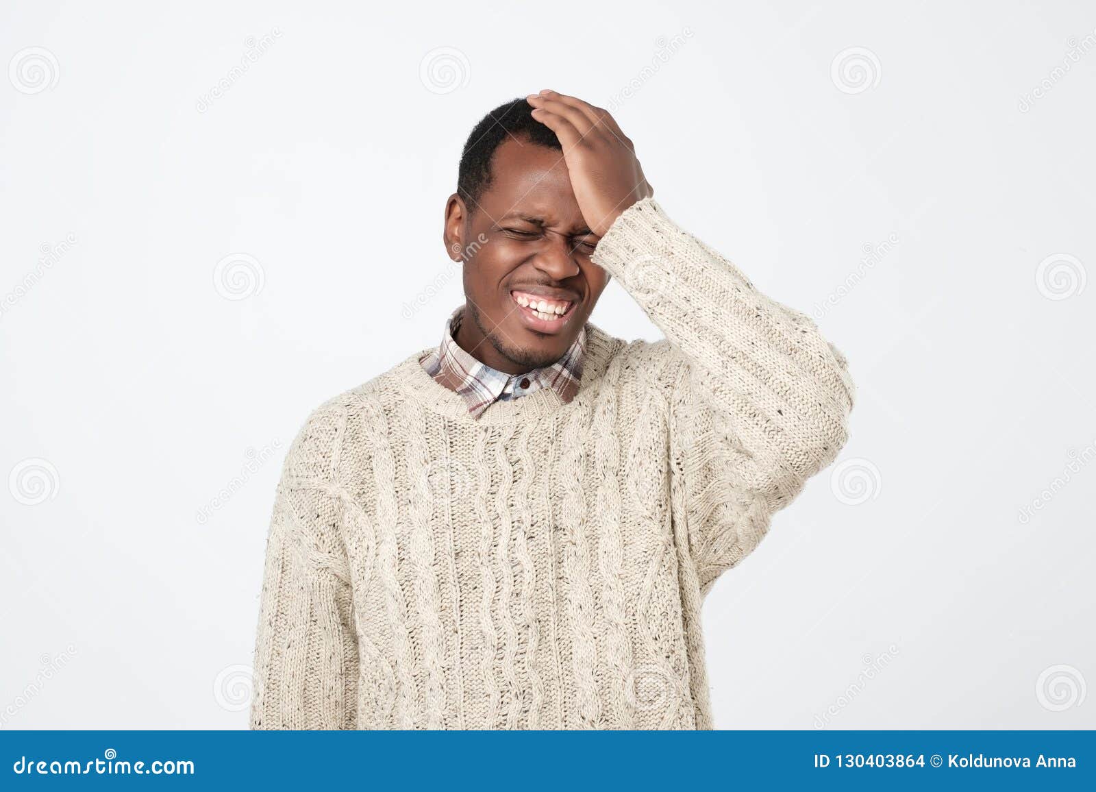 Regrets Wrong Doing. Woman, Slapping Hand On Head Having Duh Moment ...