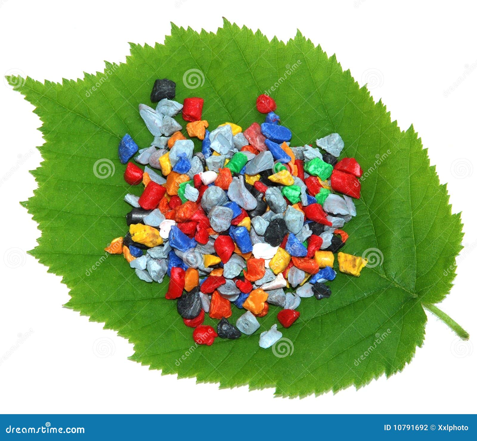 Regrind on fresh leaf stock photo. Image of recirculation - 10791692