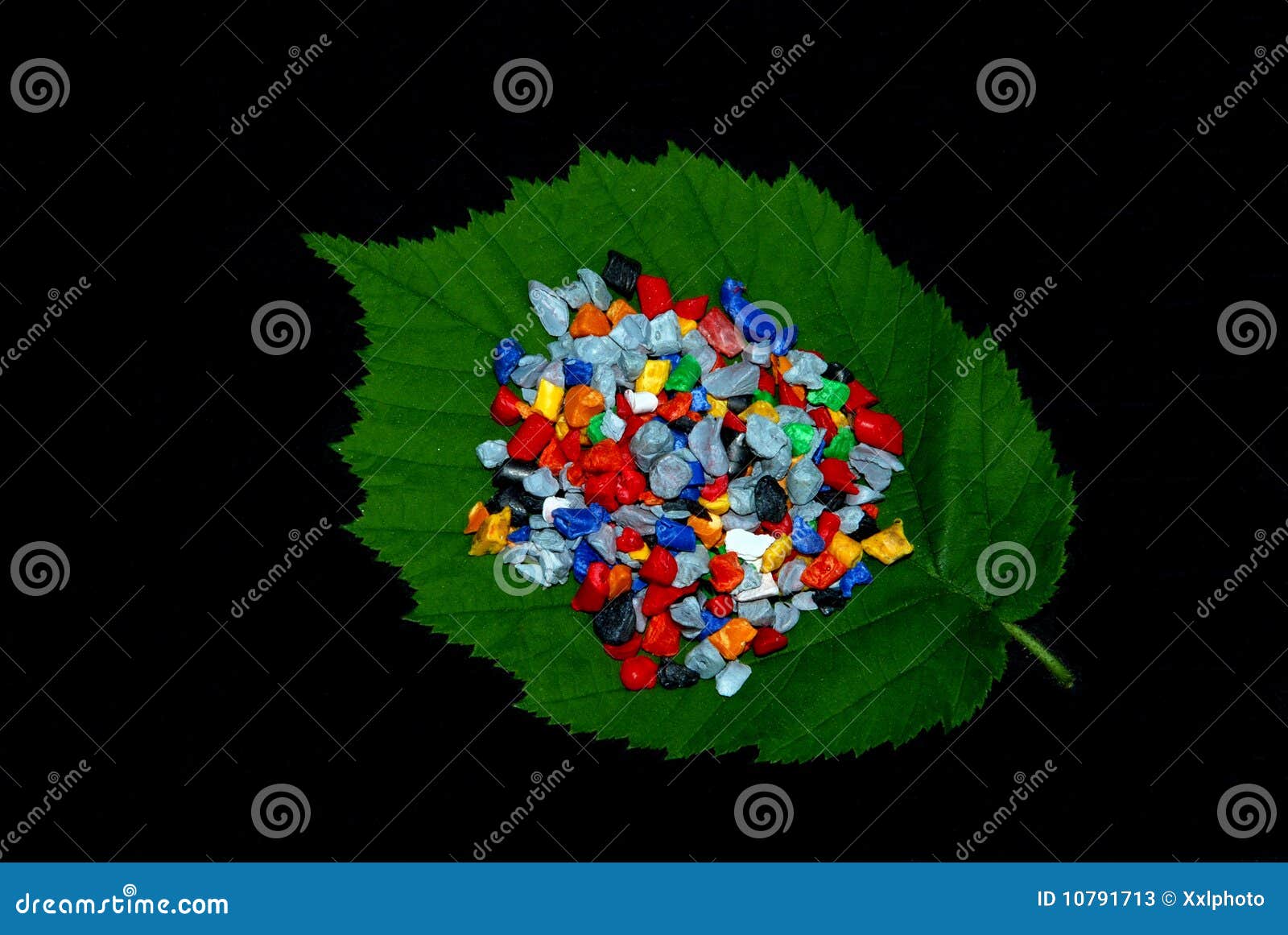 Regrind on fresh leaf stock image. Image of grain, ecology - 10791713