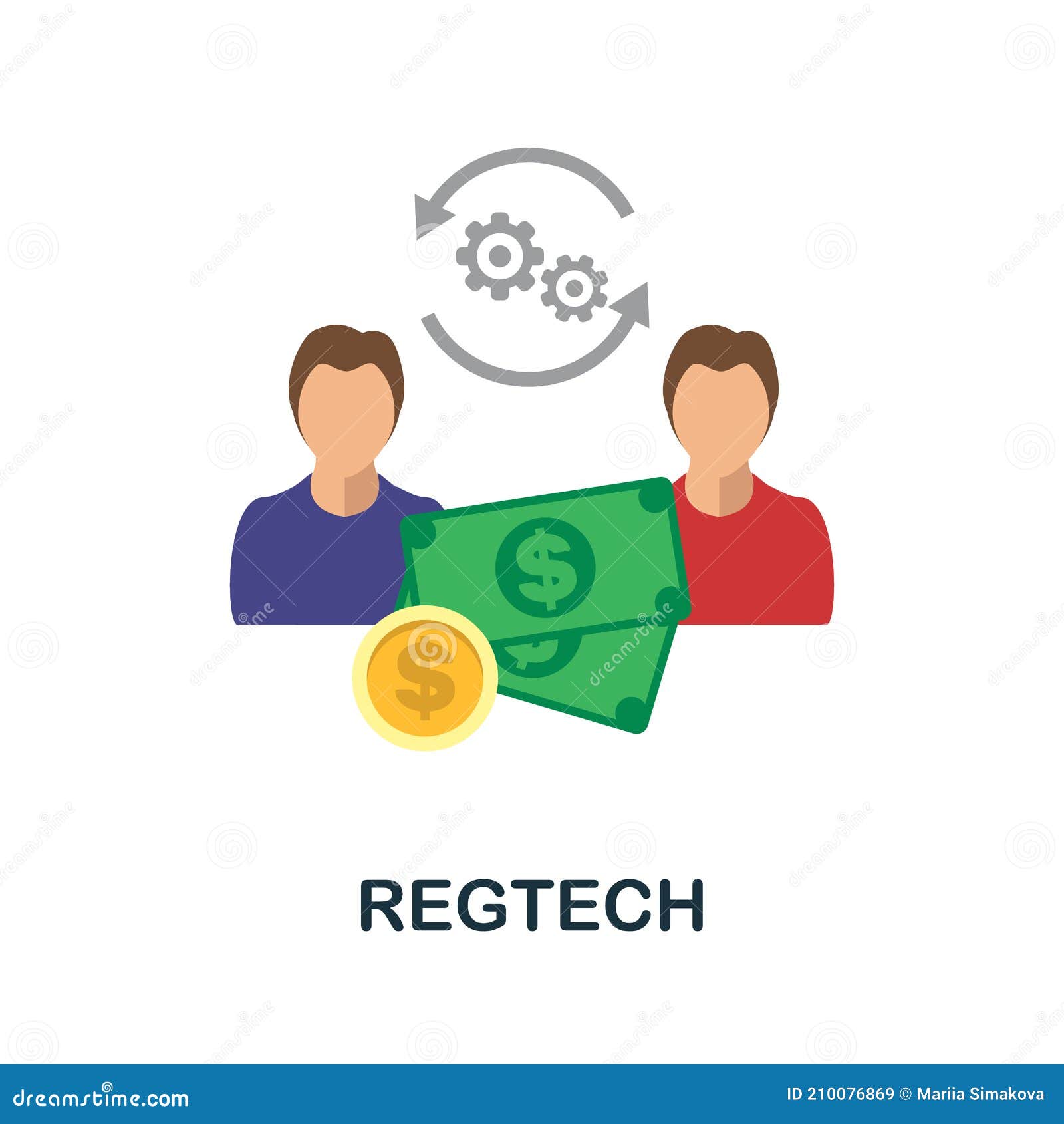 Regtech Flat Icon. Color Simple Element from Fintech Collection ...