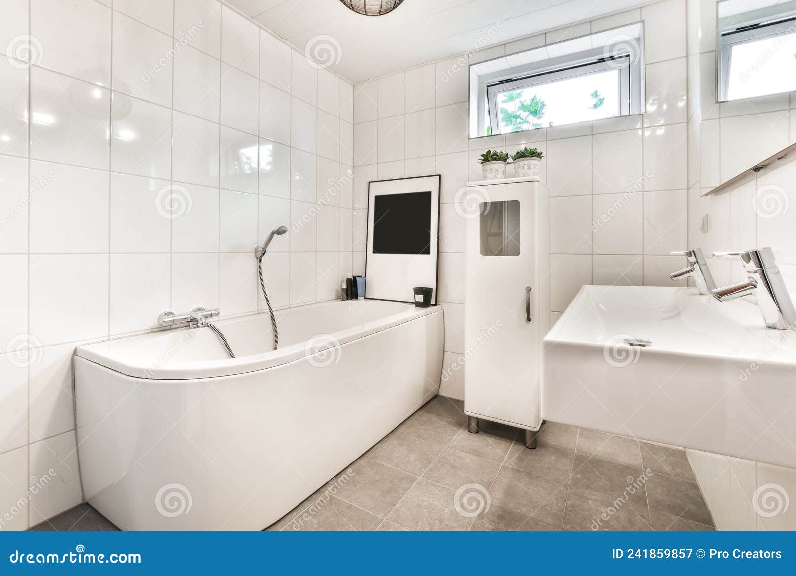 Regular bathroom stock image. Image of mirror, plumbing - 241859857