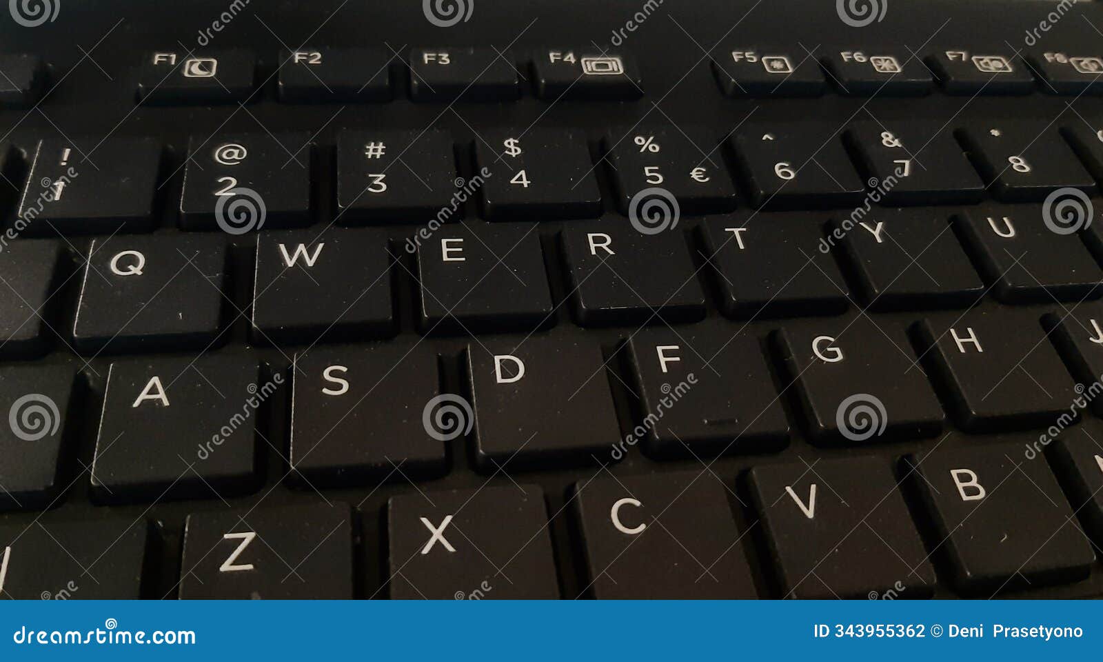 A Regular Black Computer Keyboard Stock Photo - Image of side, black ...