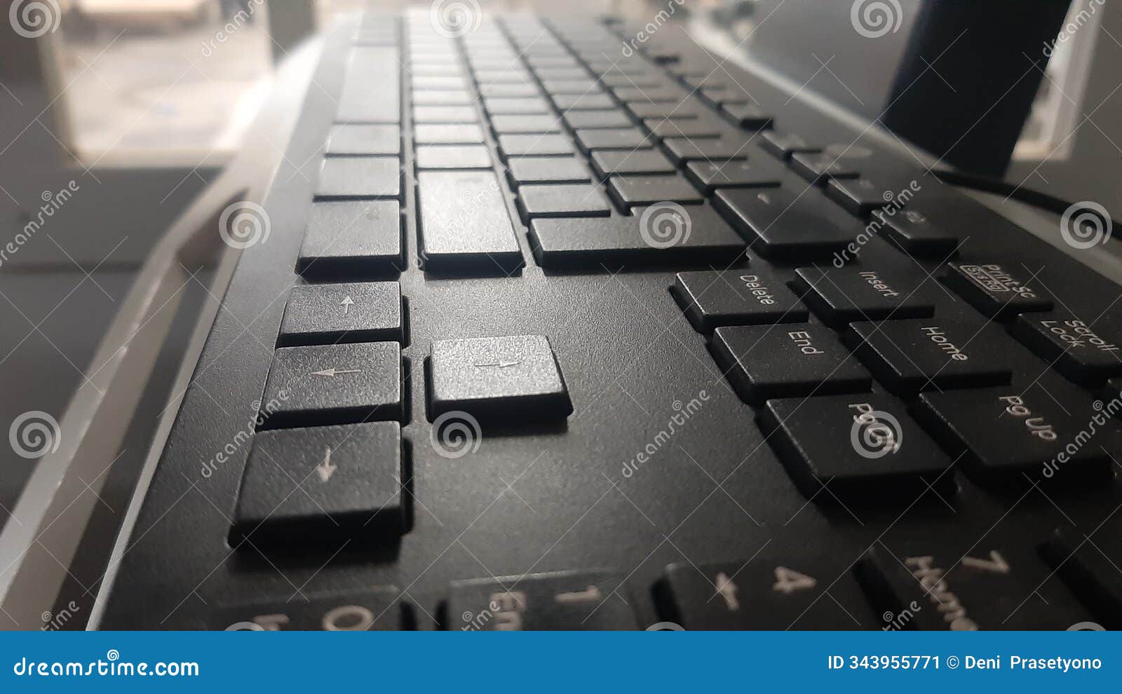 A Regular Black Computer Keyboard Stock Image - Image of view ...