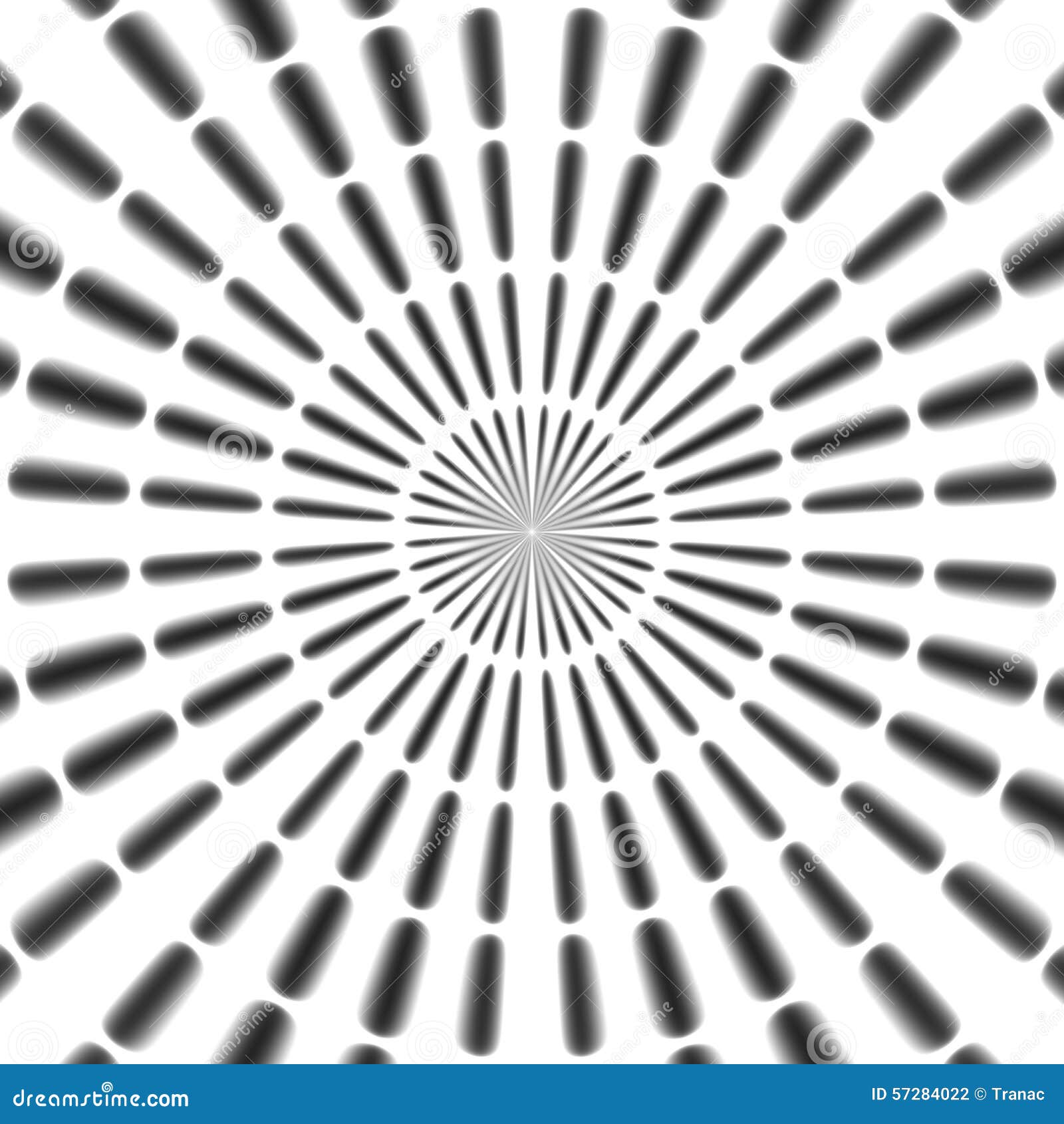 Regular Black and White Radial Rays Pattern Made Seamless Stock ...