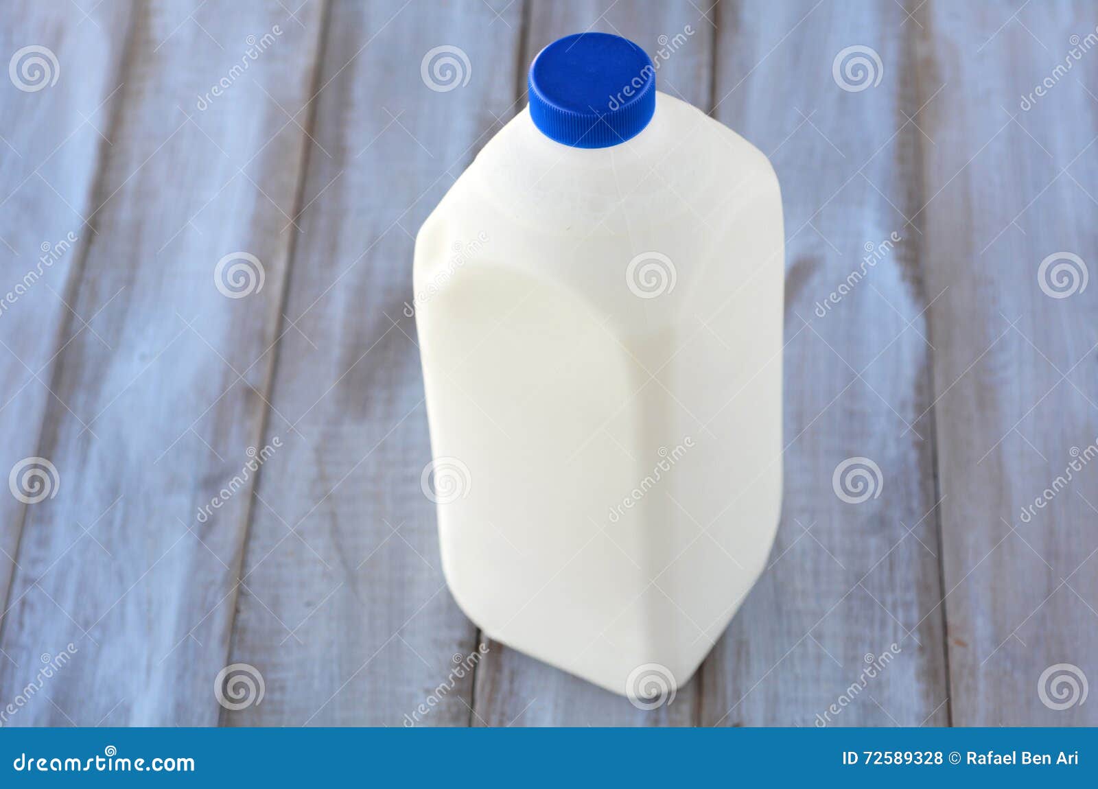 Gallon Milk Bottle With Blue Cap Isolated On White Royalty-Free Stock ...