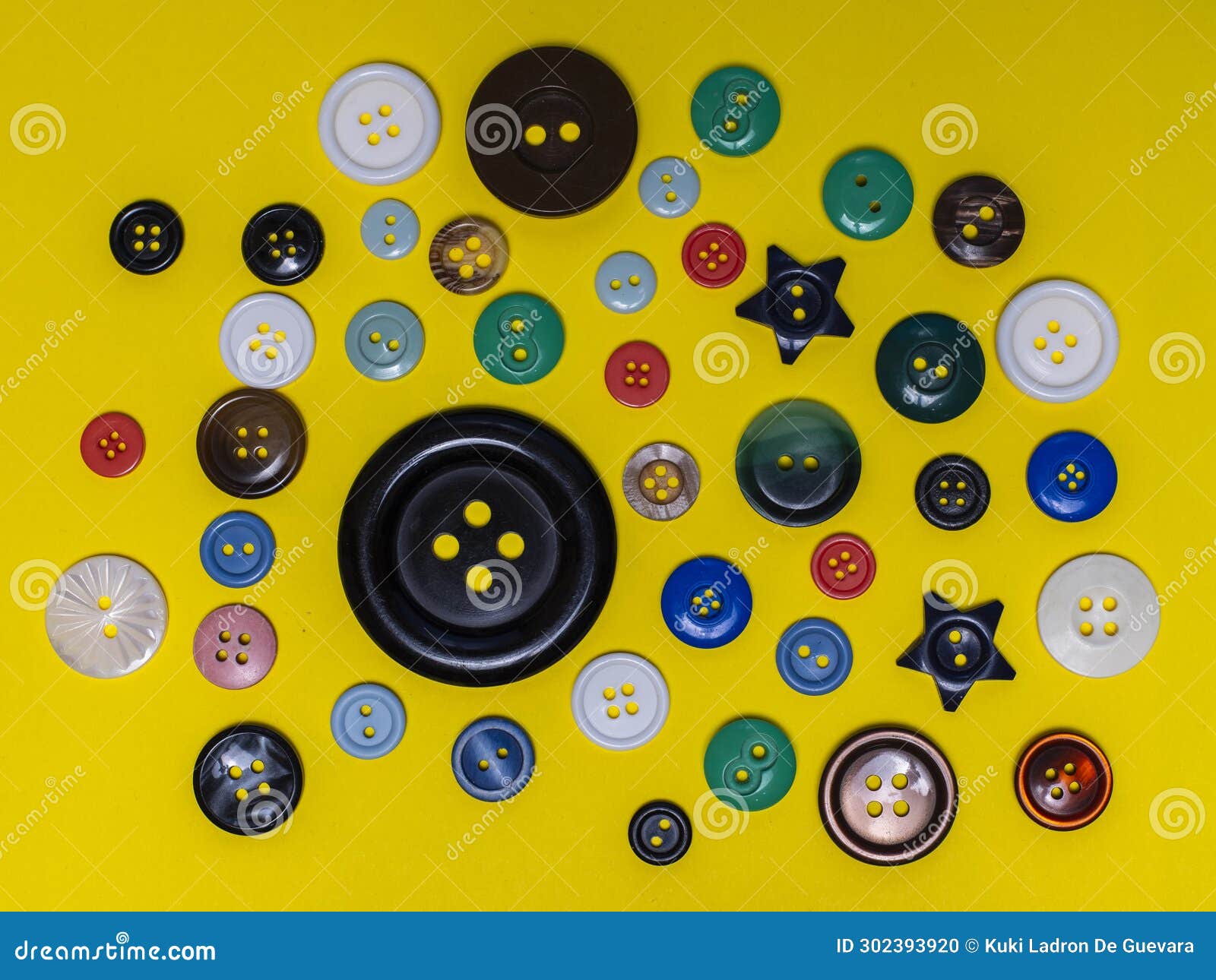 Regular Buttons of Various Sizes Stock Photo - Image of seamstress ...