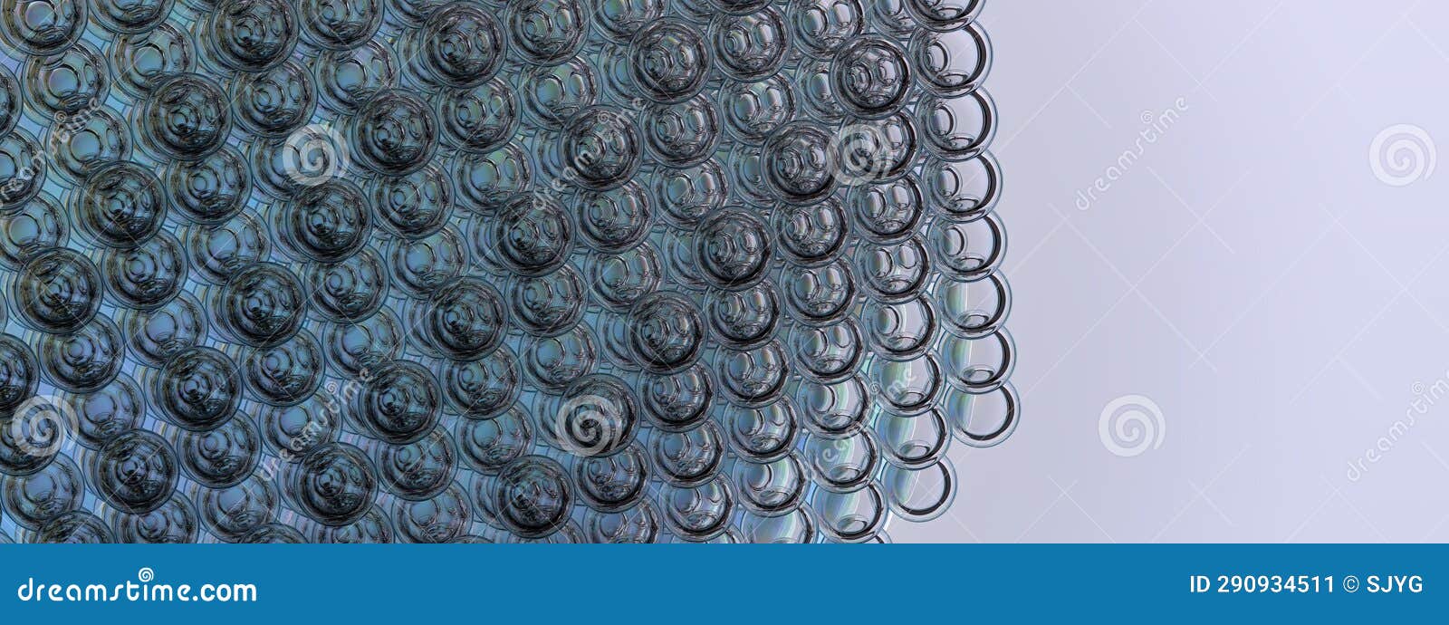 Regular Collection of Glass Beads Blue Gradation Elegant and Modern 3D ...