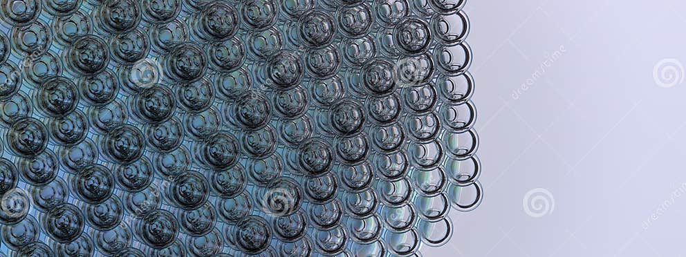 Regular Collection of Glass Beads Blue Gradation Elegant and Modern 3D ...