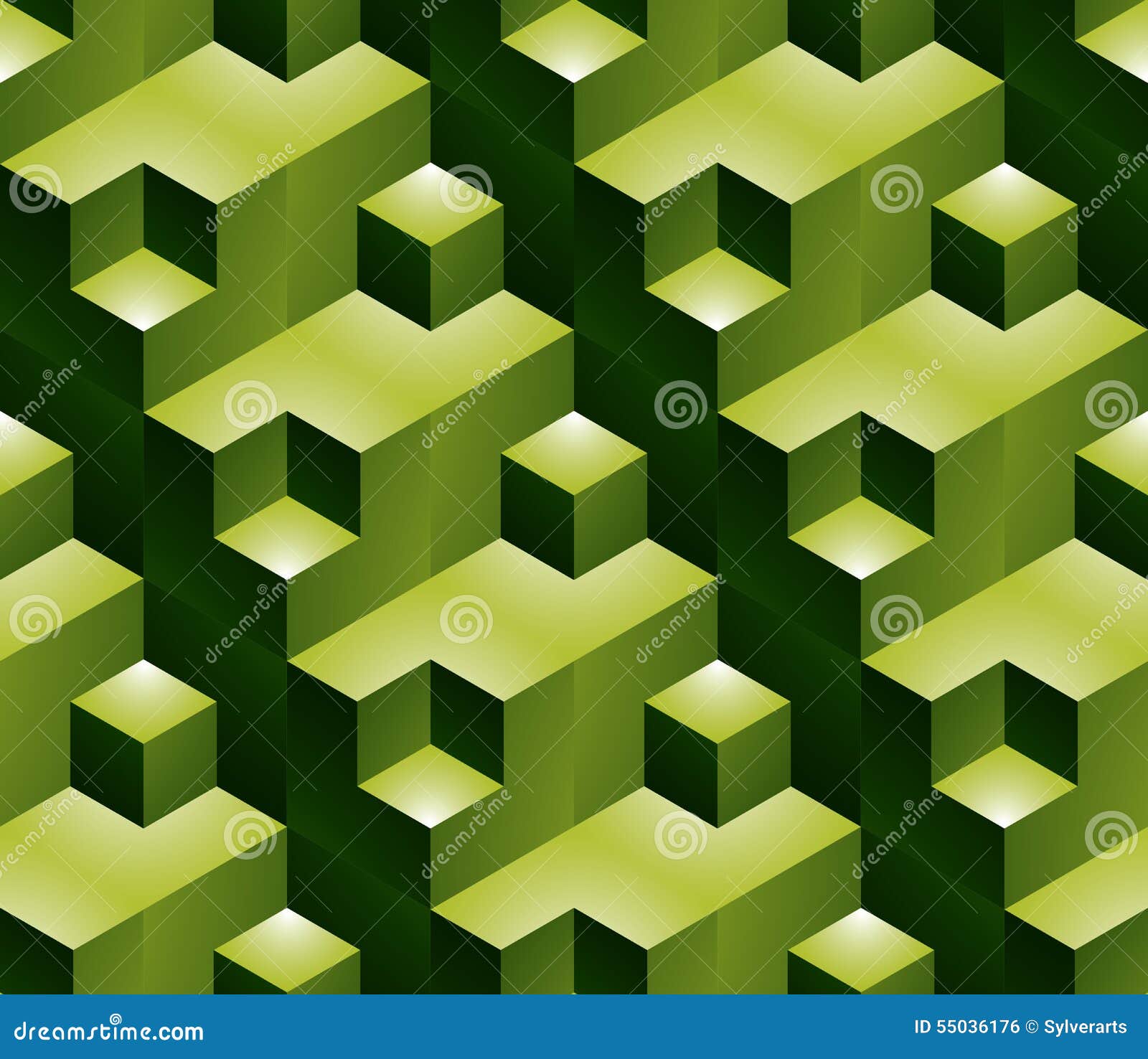 Regular Colorful Textured Endless Pattern with Three-dimensional Cubes ...