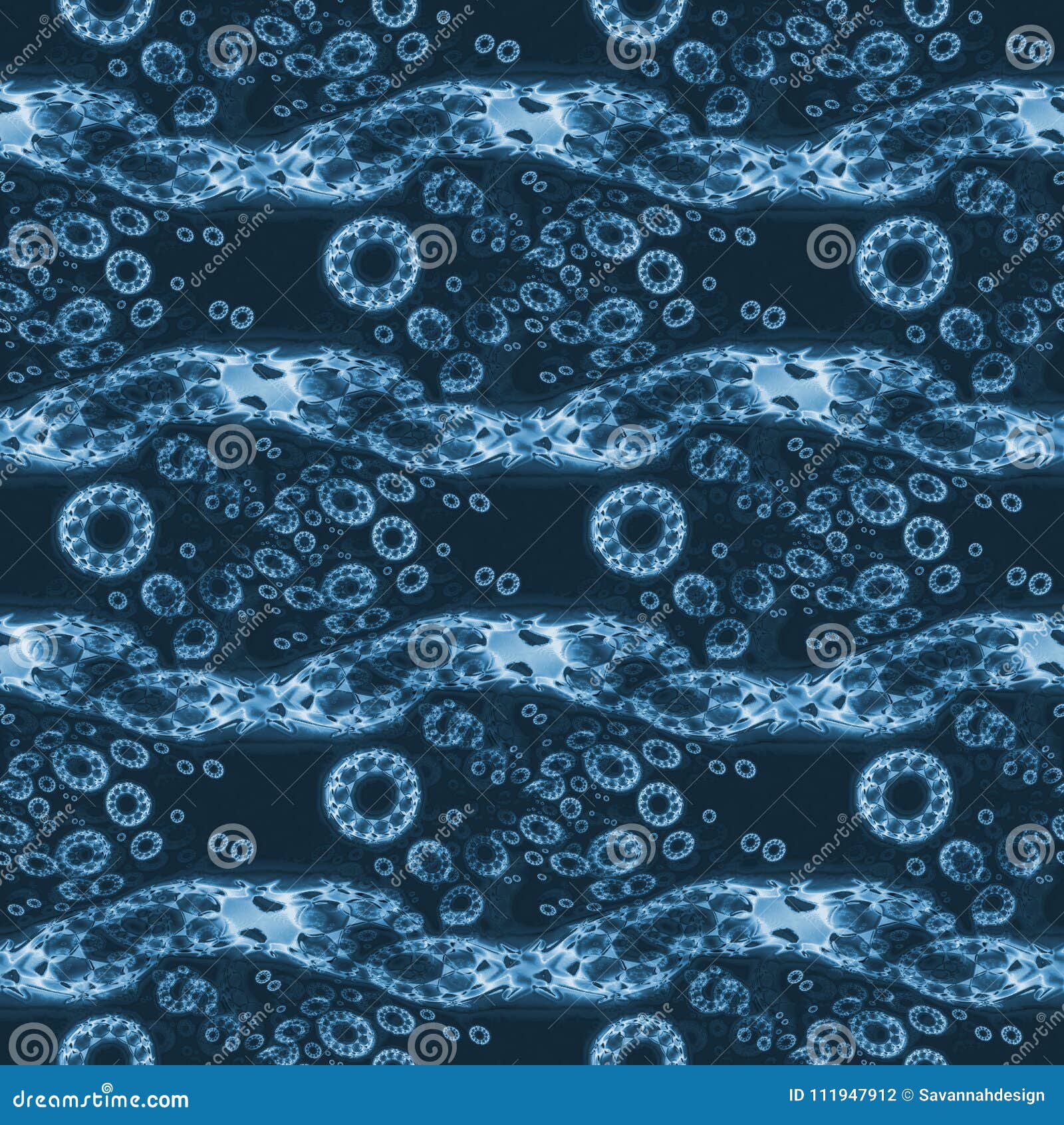 Regular Concentric Circles Pattern with Wavy Lines Dark Blue Gray ...