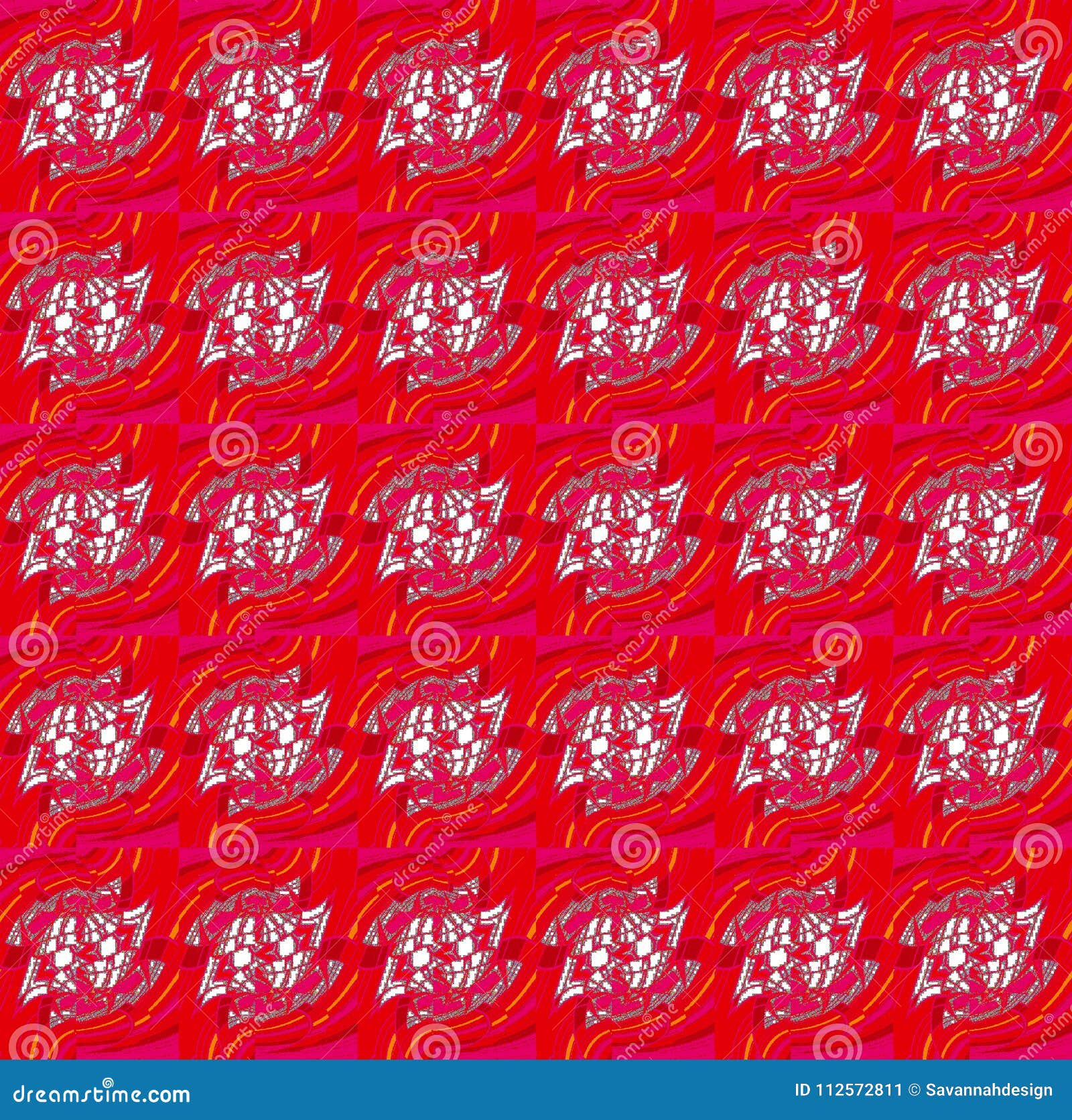 Regular Intricate Pattern Red White Magenta Orange Gray Diagonally ...