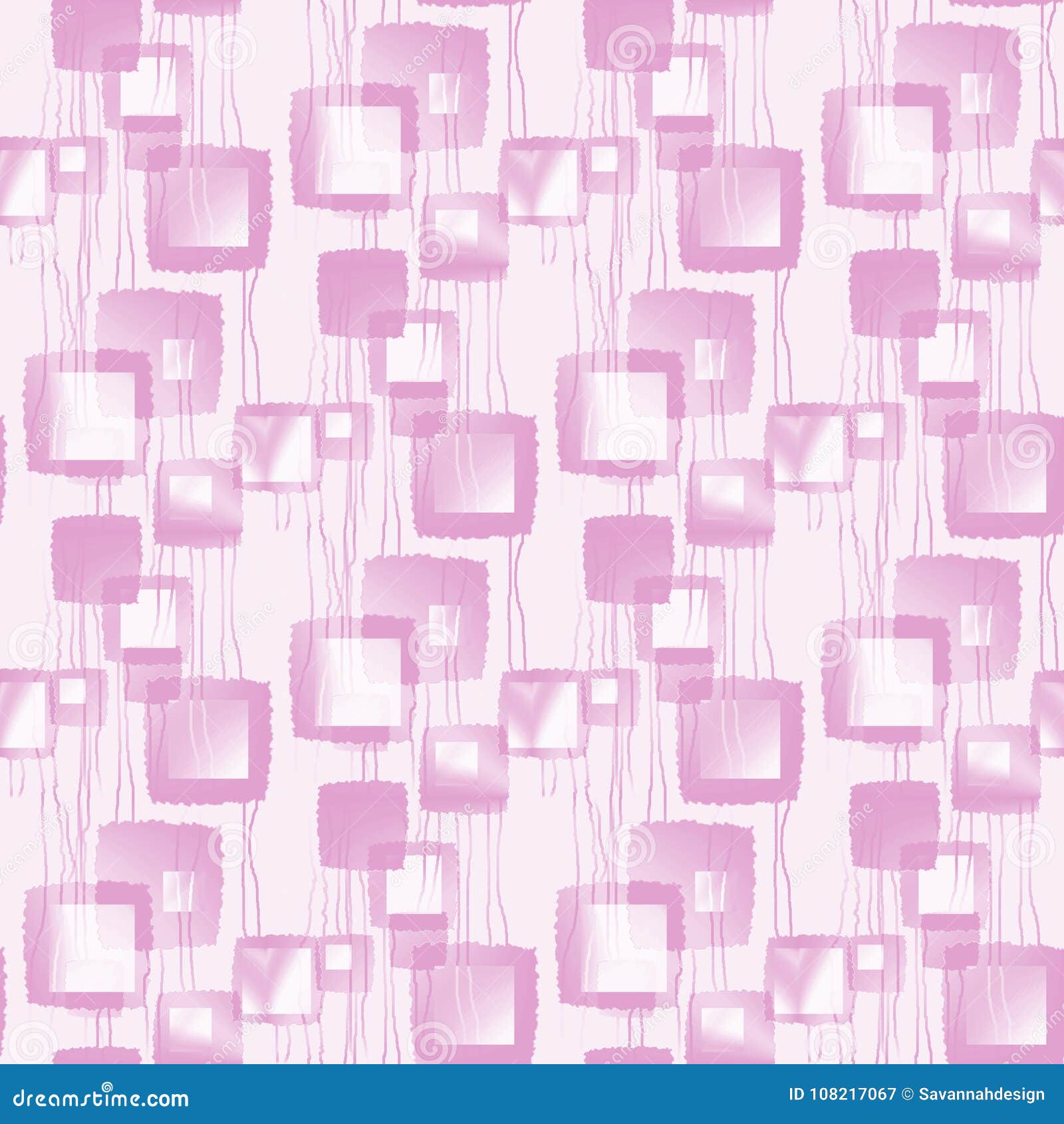 Regular Intricate Squares Pattern with Wavy Lines Pink Violet White ...