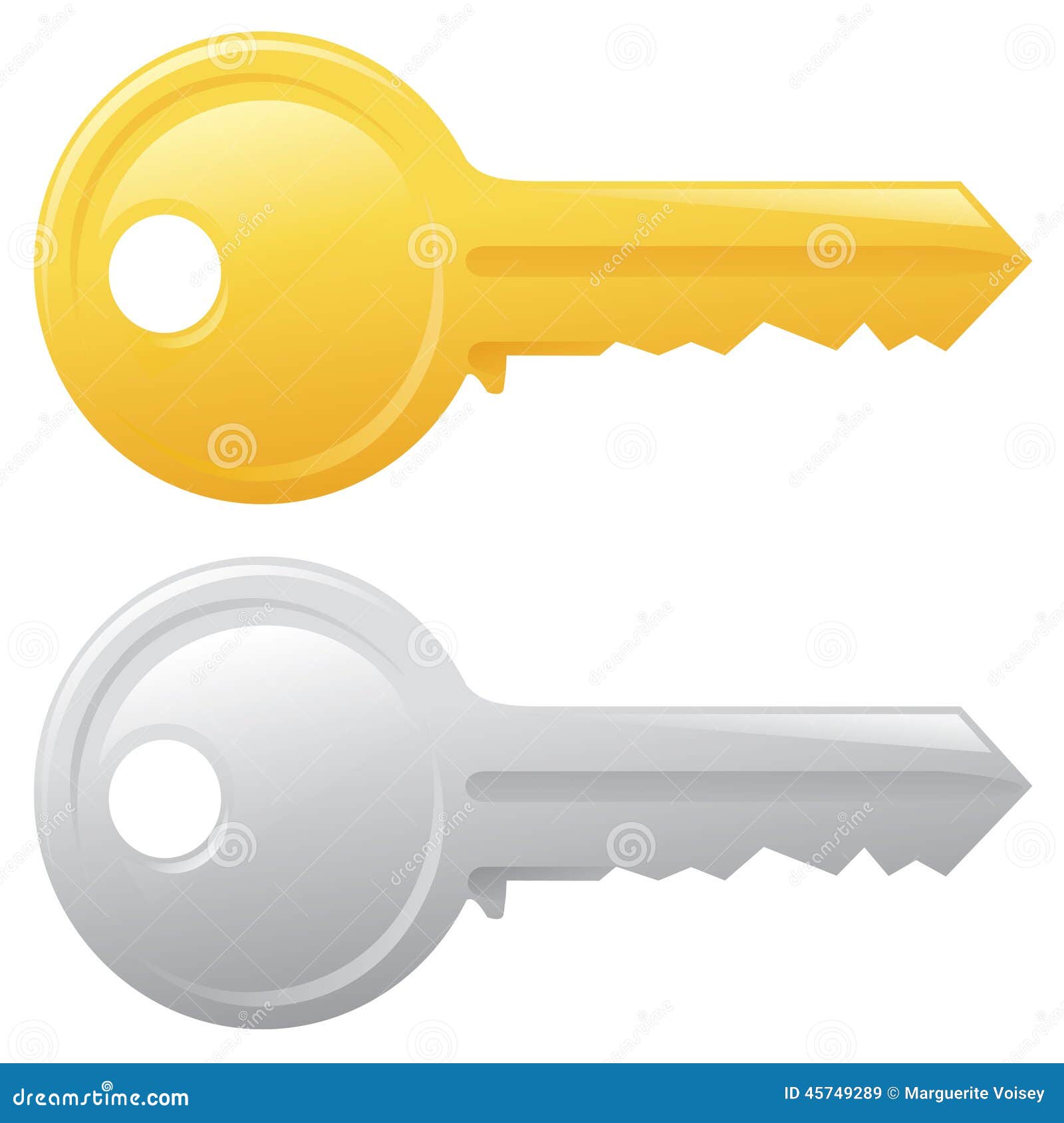 Regular Keys stock vector. Illustration of keys, bronze - 45749289