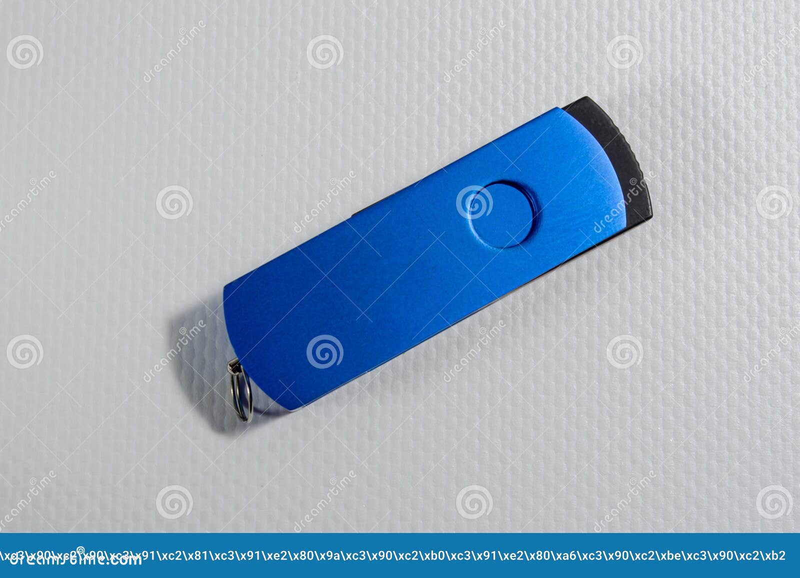 Bright Blue USB Drive Isolated on White Background Stock Image - Image ...