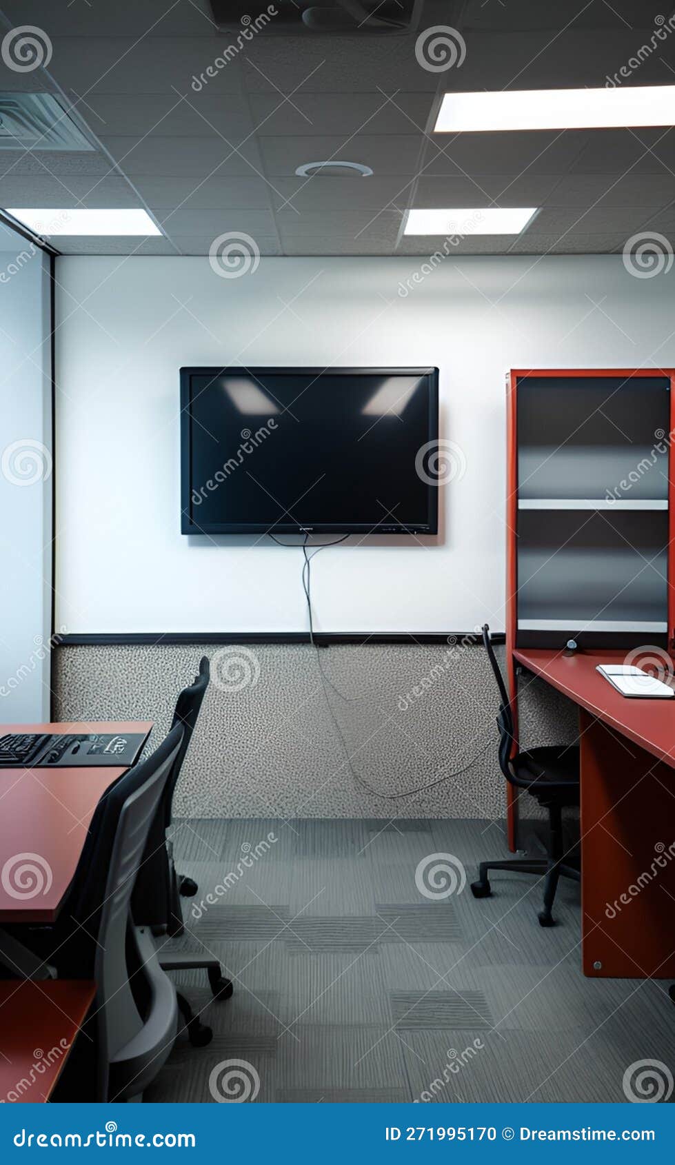 Regular office space stock illustration. Illustration of table - 271995170