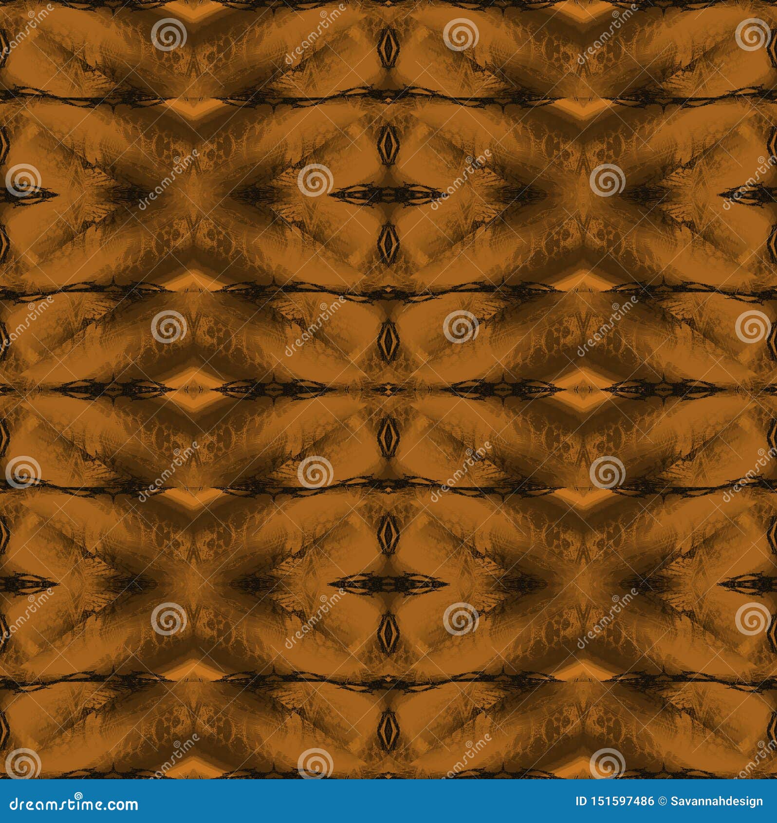 Regular Ornate Diamond Pattern Golden and Brown Stock Illustration ...