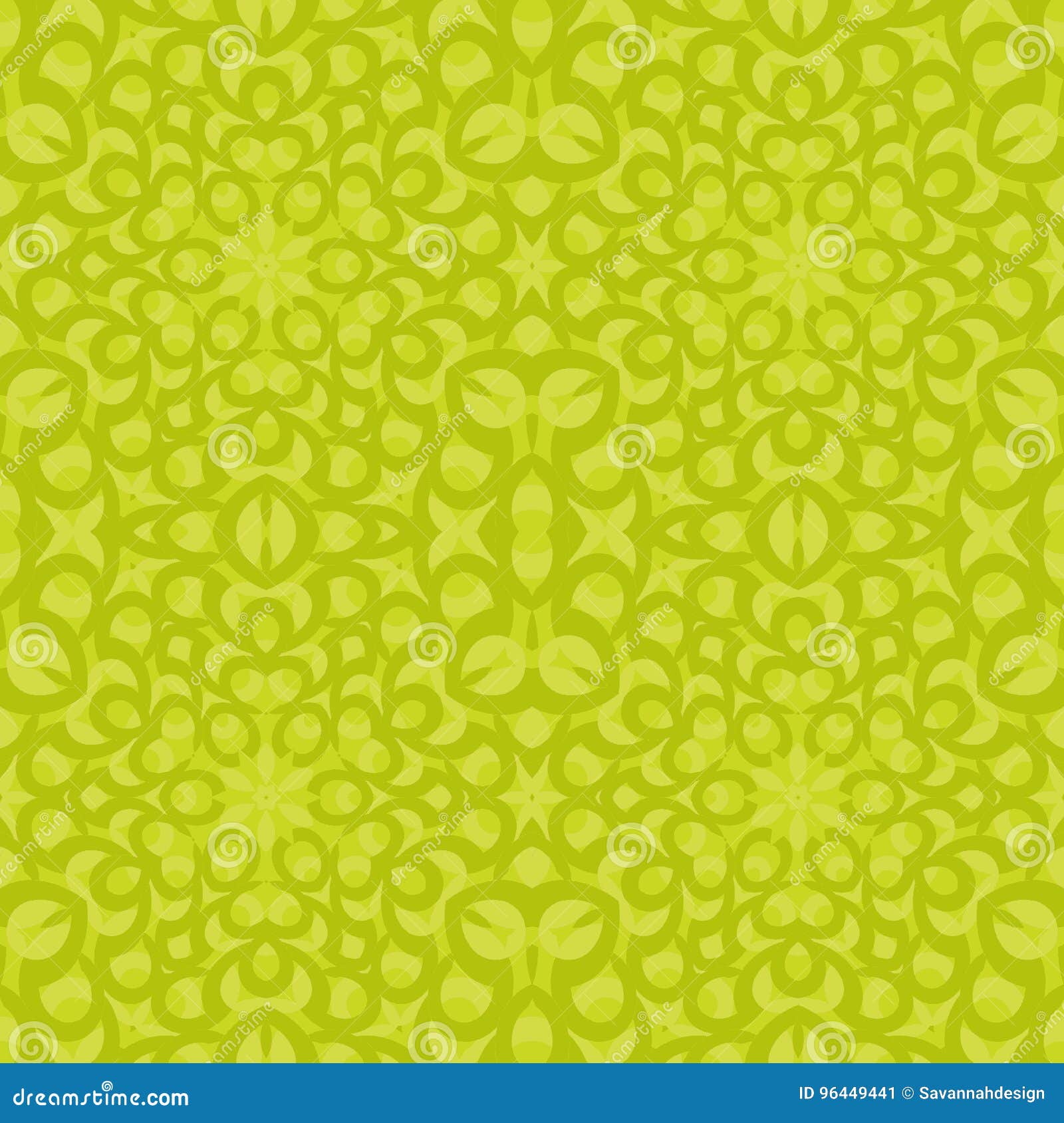 Regular Oval Pattern Lemon Lime Green Seamless Stock Illustration ...