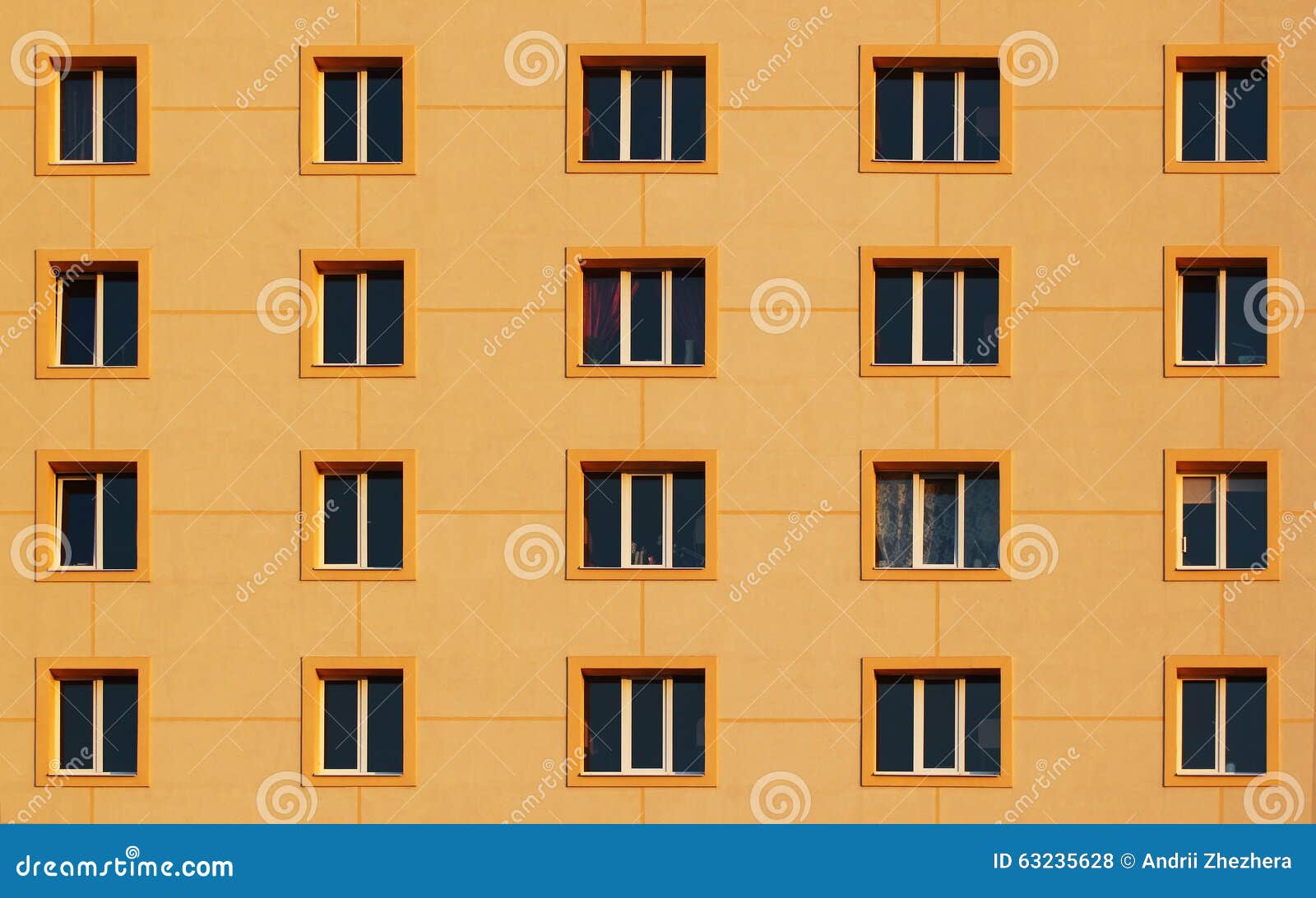 Regular Pattern of Windows in Modern Residential Building Stock Photo ...