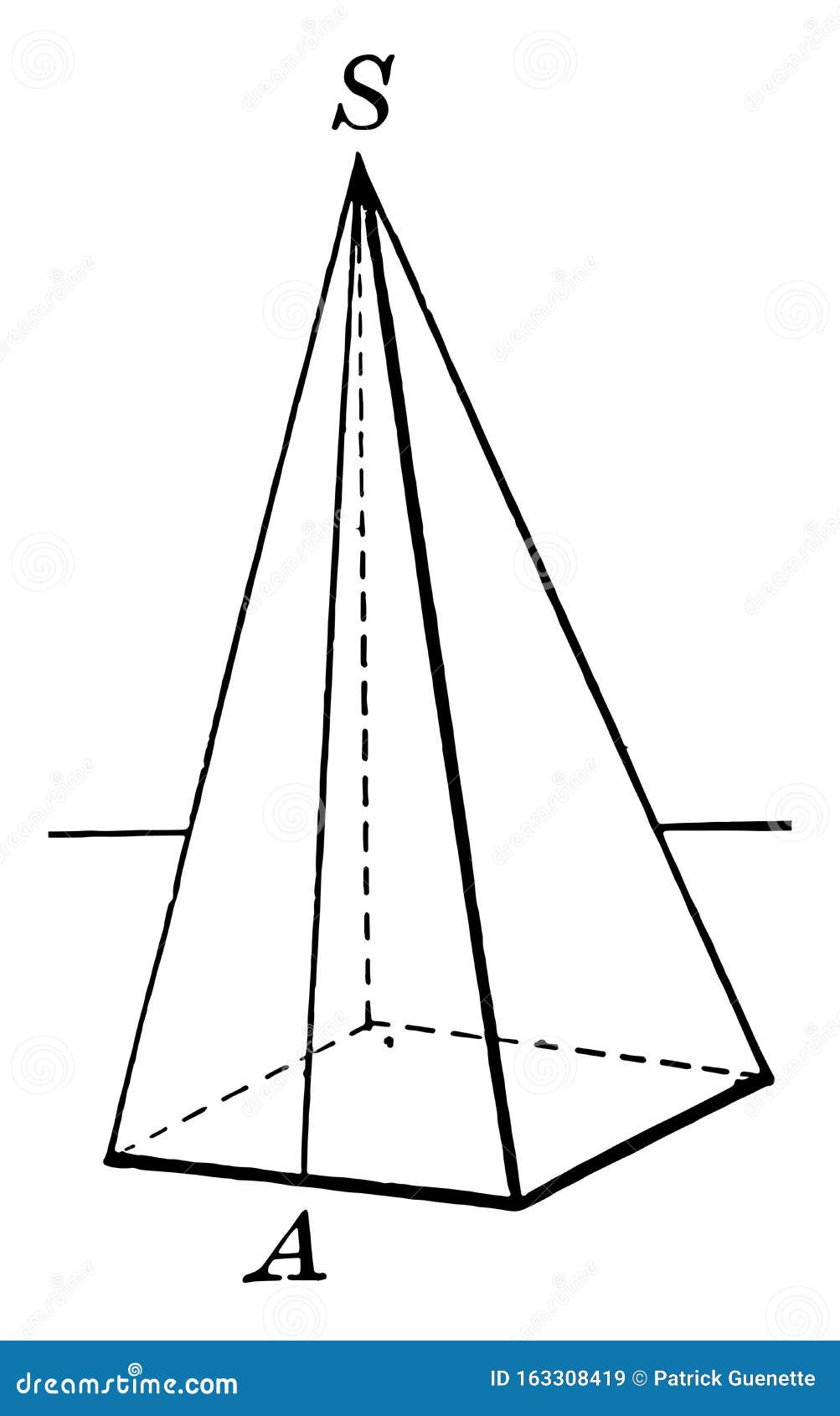 Pyramid. Regular Tetrahedron. Platonic Solid. Regular, Convex ...