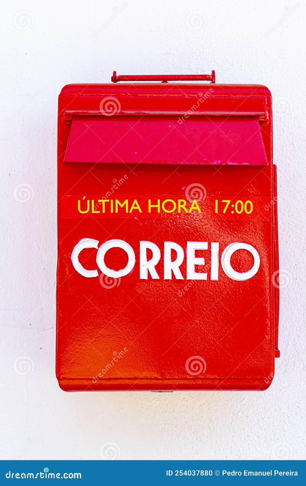 A Regular Red Mailbox. 5pm Last Minute Notice Stock Photo - Image of ...