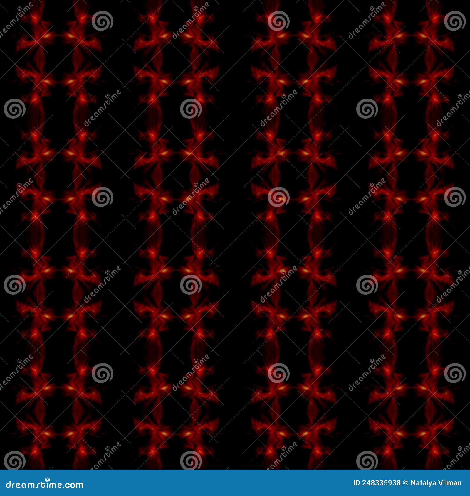 Regular Red Pattern on a Black Background. Abstract Seamless Background ...