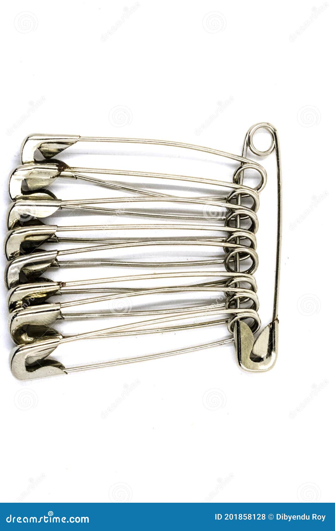 Regular Sewing safety pins stock photo. Image of close - 201858128