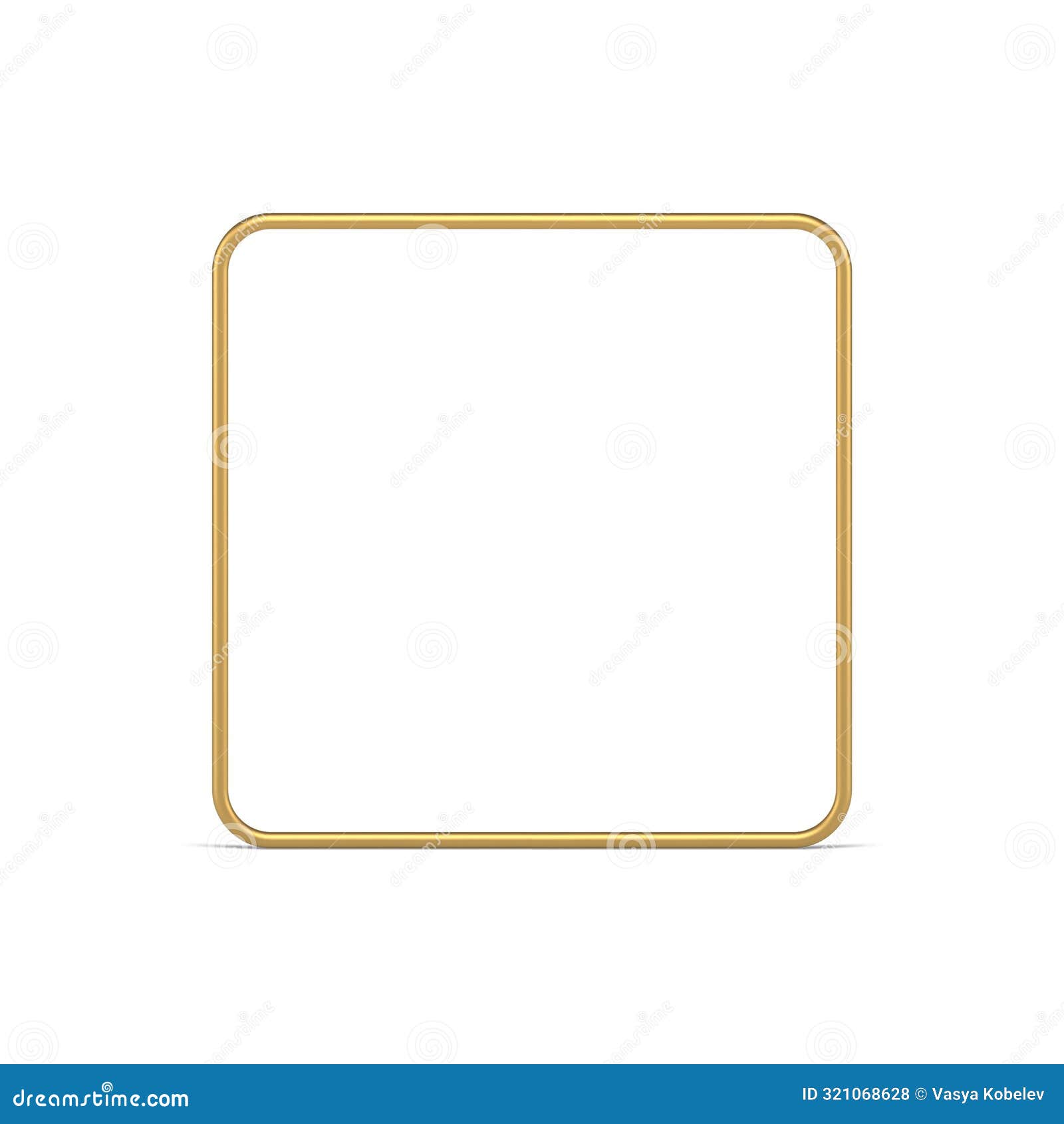 Regular Square Golden Frame Metallic Premium Presentation Decorative ...