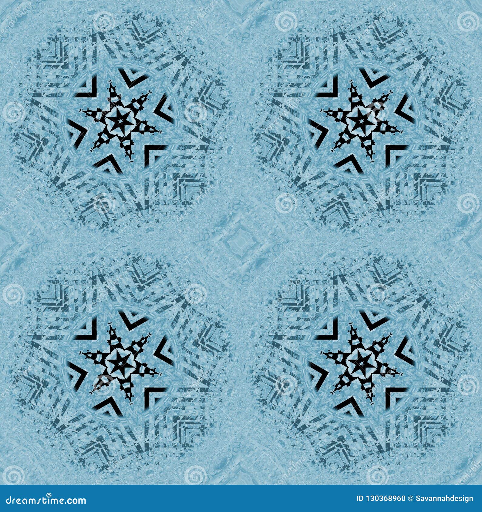 Regular Star Pattern Black Gray Pastel Blue Stock Illustration ...