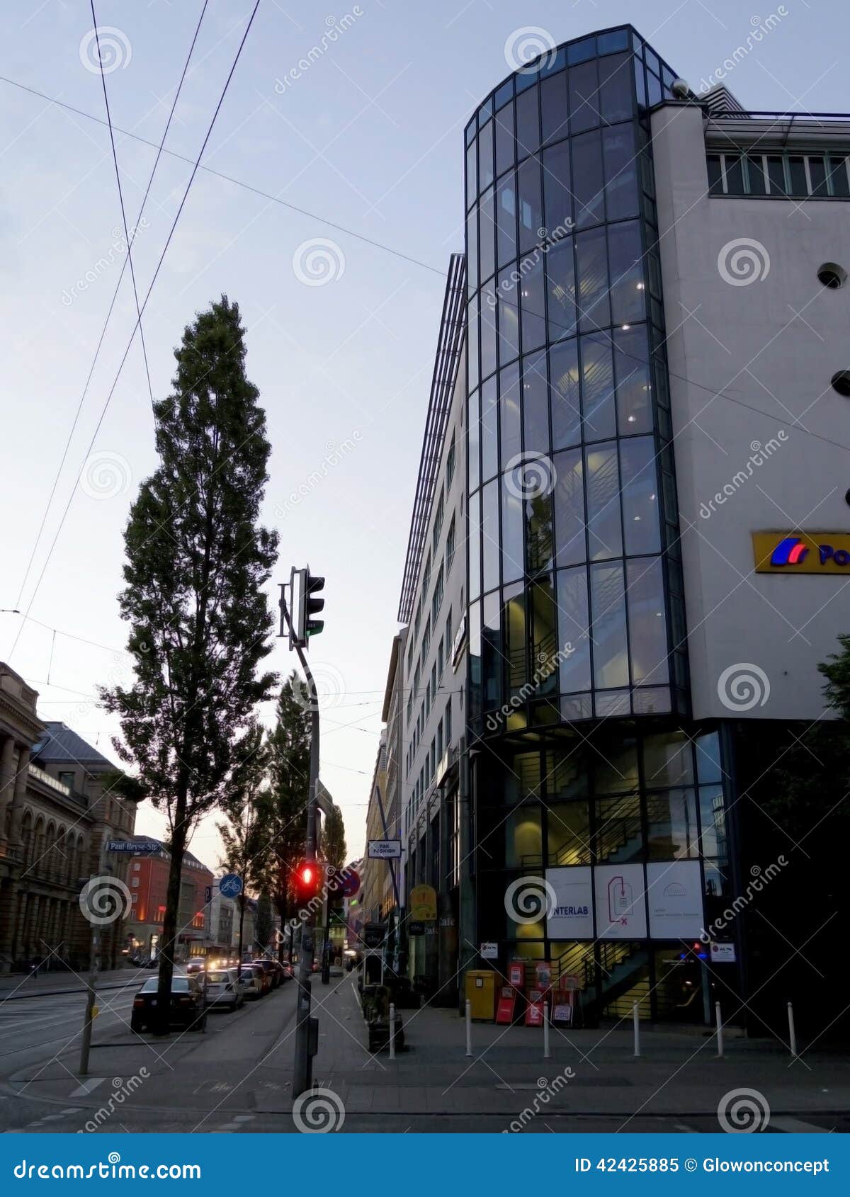 Regular street in Munich editorial image. Image of property - 42425885