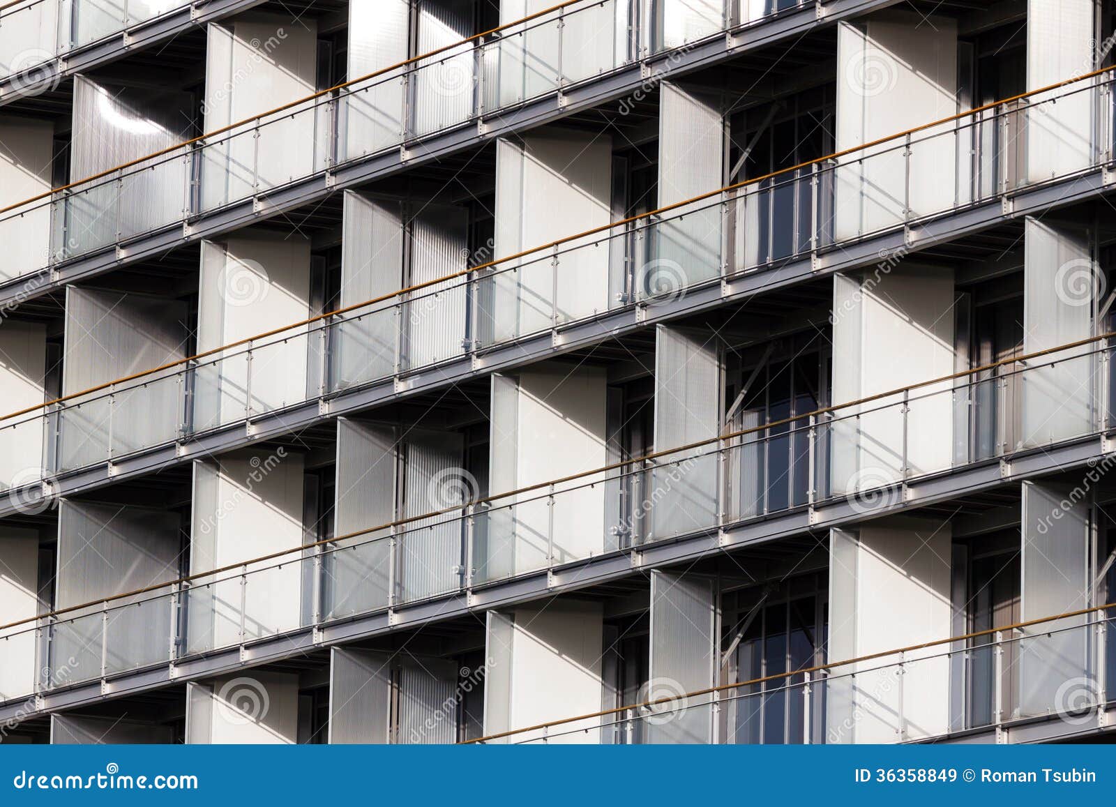 Regular Structure of Windows and Balconies Stock Image - Image of city ...