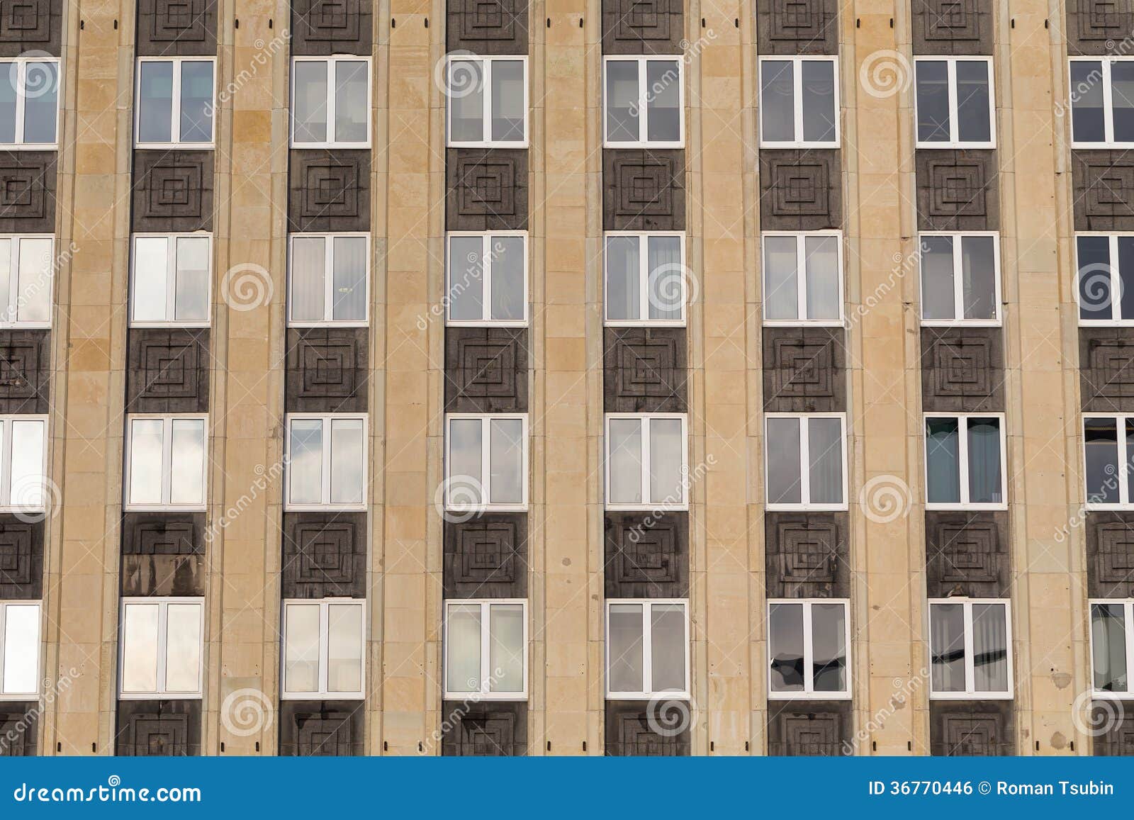 Regular Structure of Windows Stock Photo - Image of futuristic, pattern ...