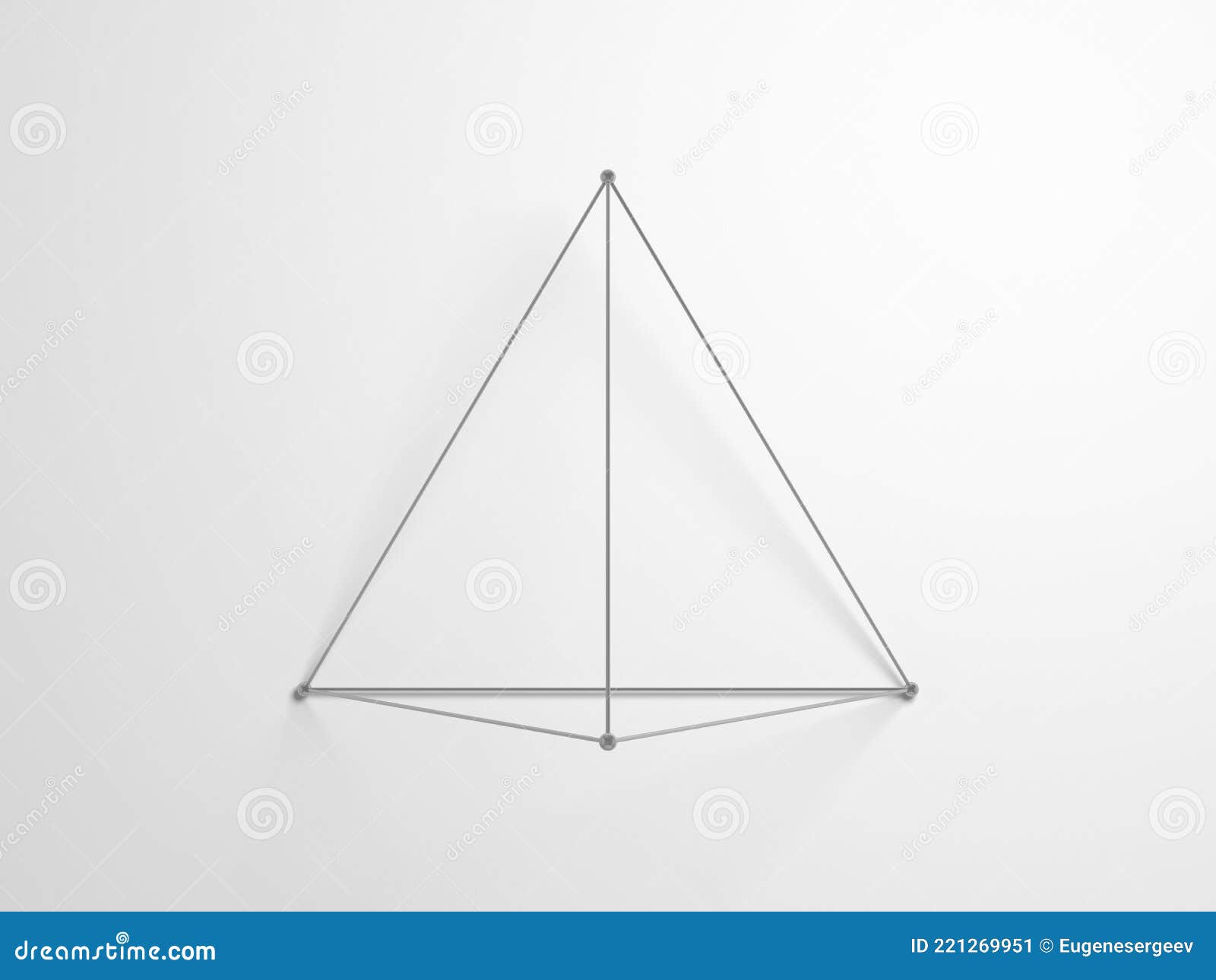 Regular Tetrahedron. Lattice Wire-frame 3d Shape Stock Illustration ...