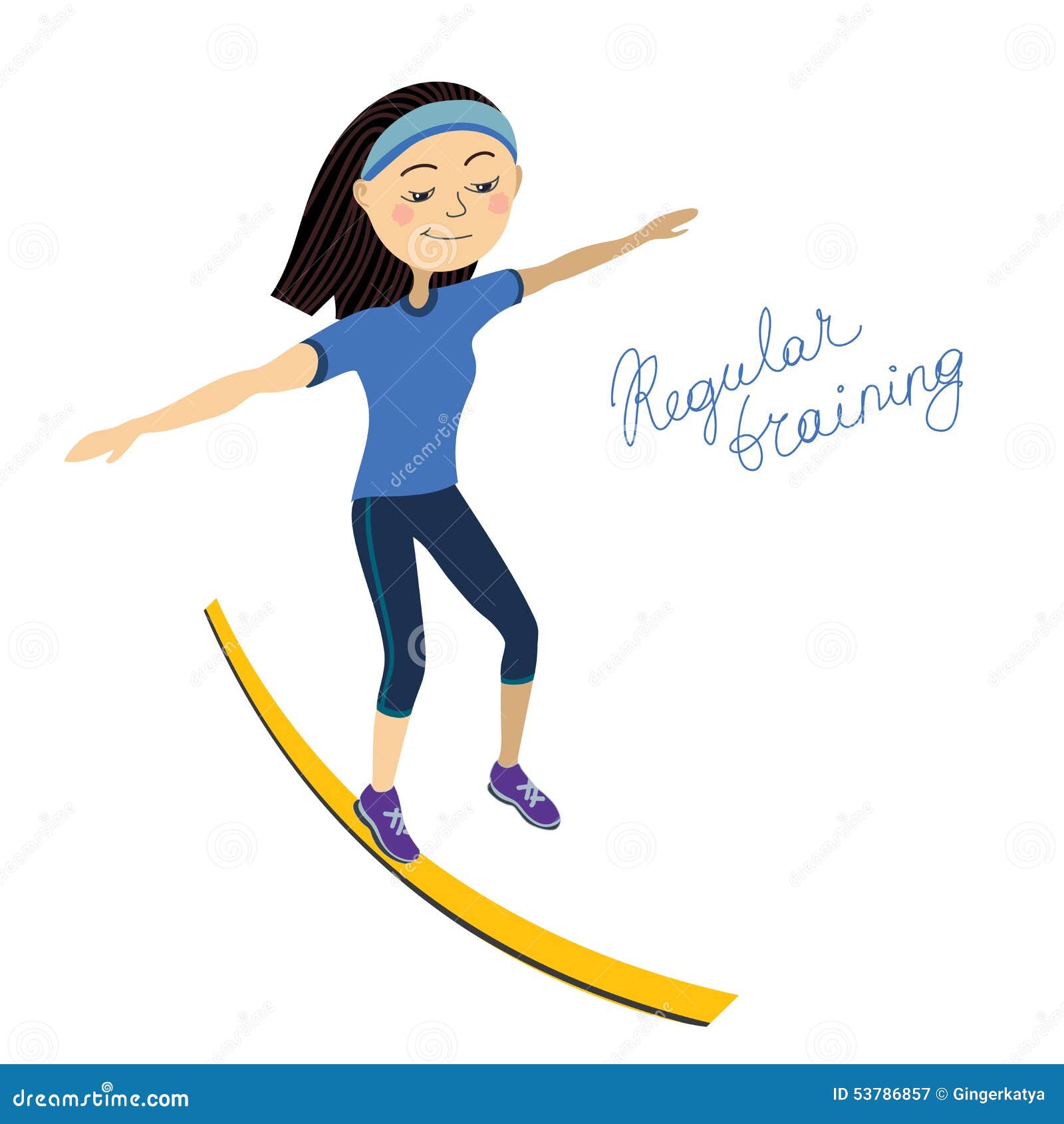 Regular training stock vector. Illustration of good, beautiful - 53786857